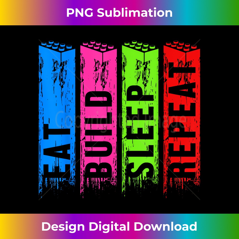 Eat Build Sleep Construction Master Builder Building Blocks | Inspire ...