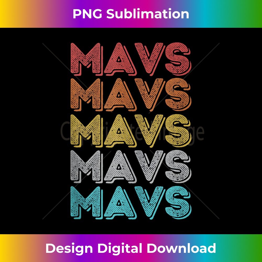Vintage Retro Mavs 1 - Signature Sublimation PNG File | Inspire Uplift