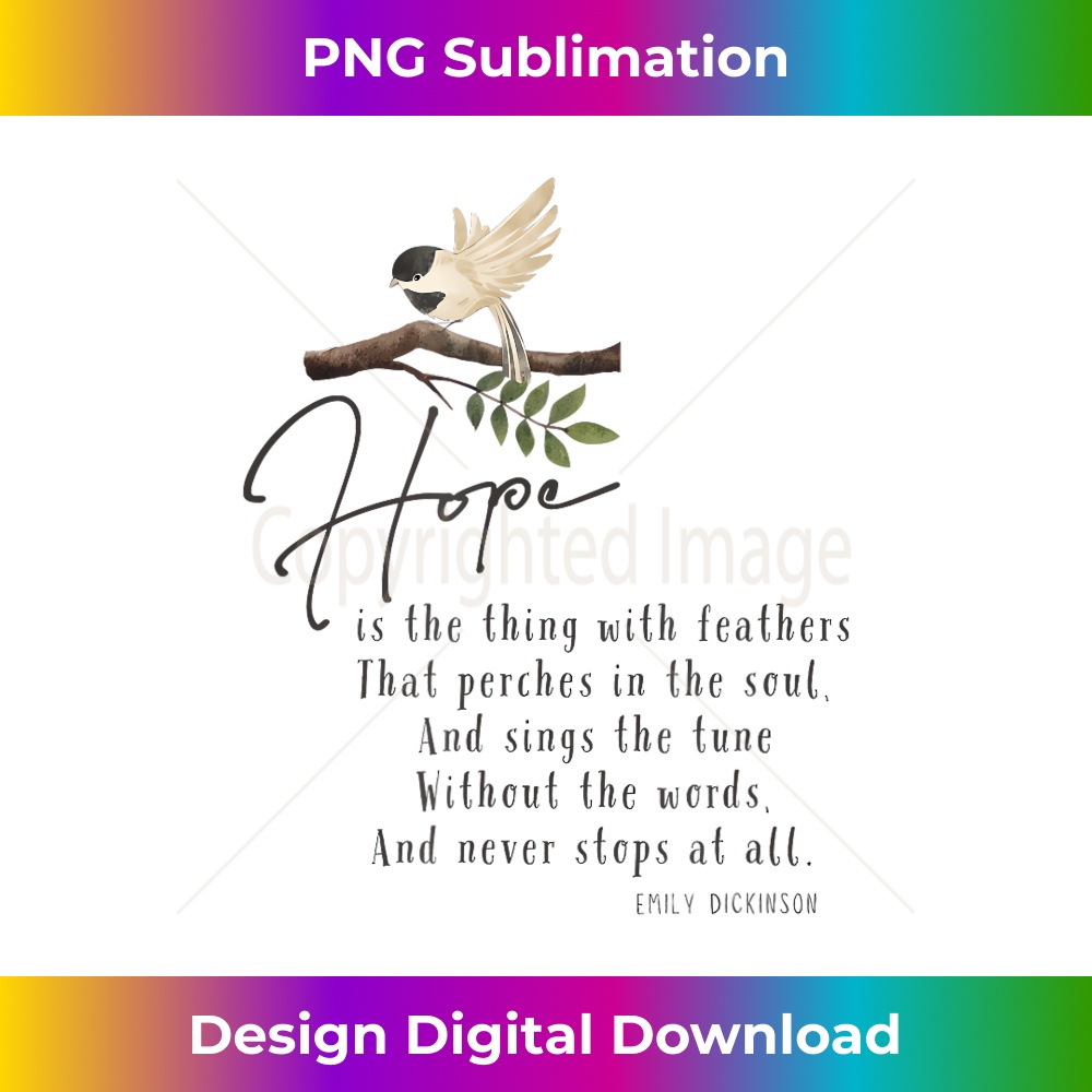 Emily Dickinson Hope is The Thing With Feathers Bird Poetry | Inspire ...