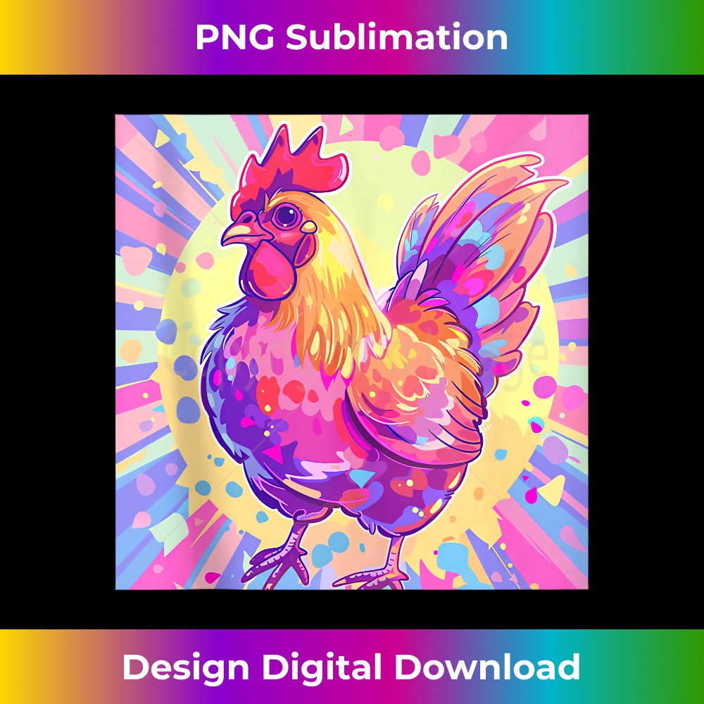 Cute Chicken Print for Chicken Lovers Lisa Frank Style - Sig | Inspire ...