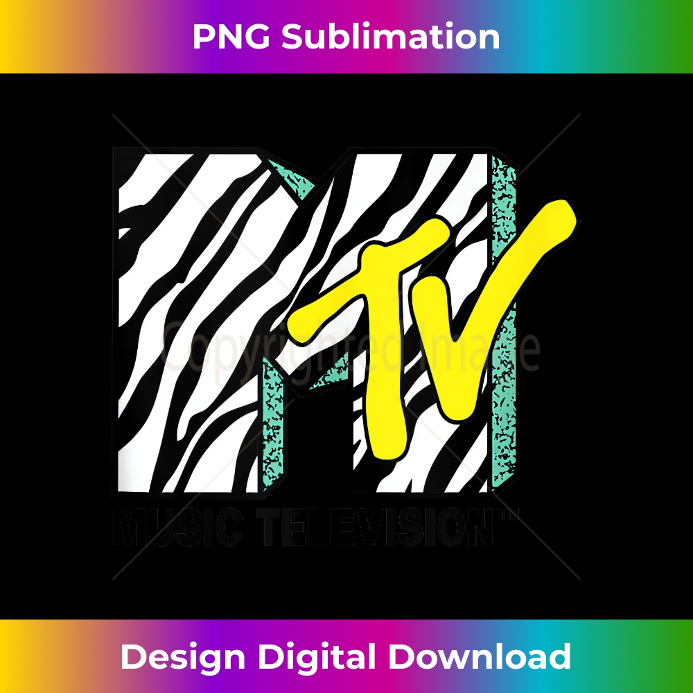 Mtv Logo With Zebra Treatment With Yellow Color Fill 1 - Hig | Inspire ...