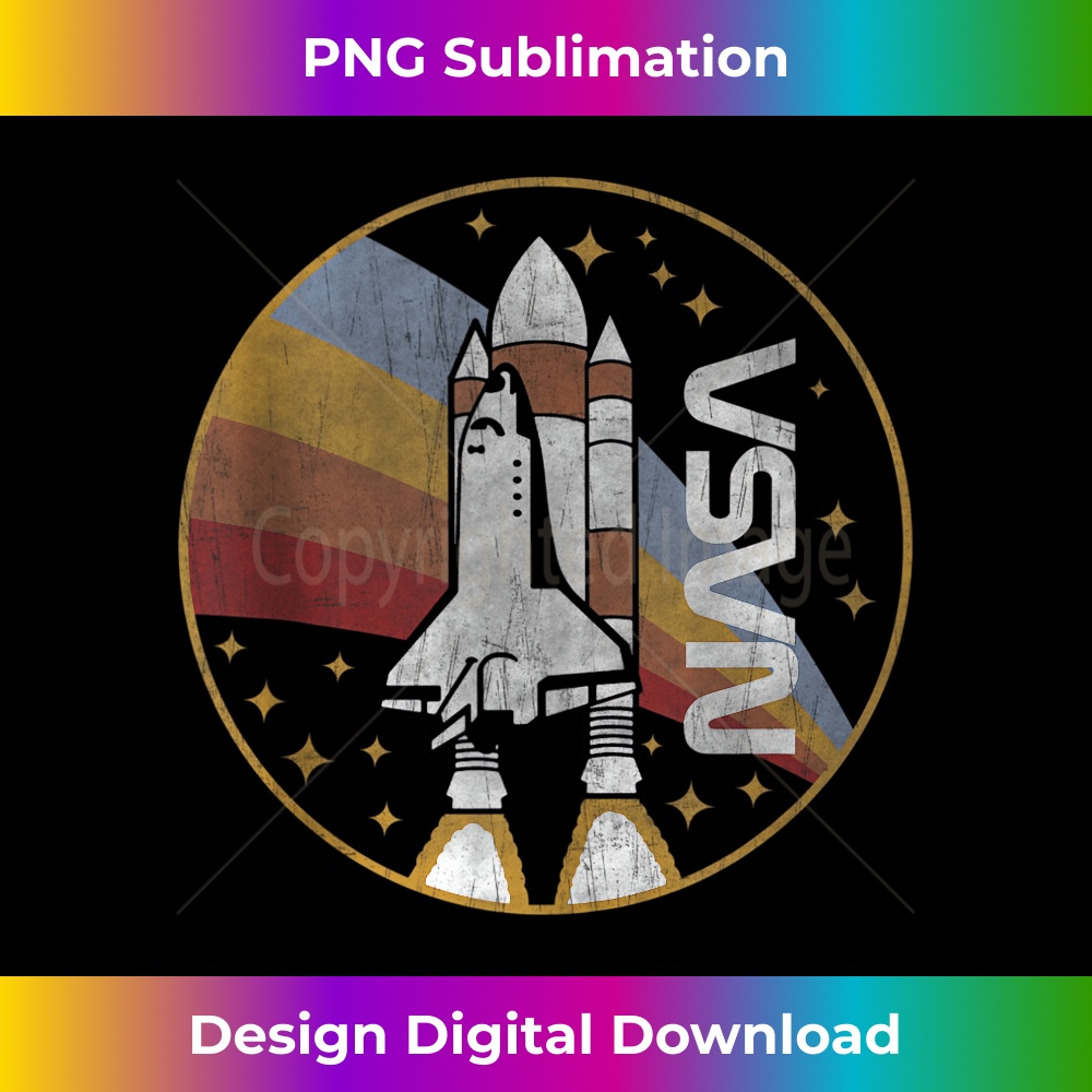NASA Vintage Space Shuttle Launch Rainbow Logo 1 - PNG Trans | Inspire ...