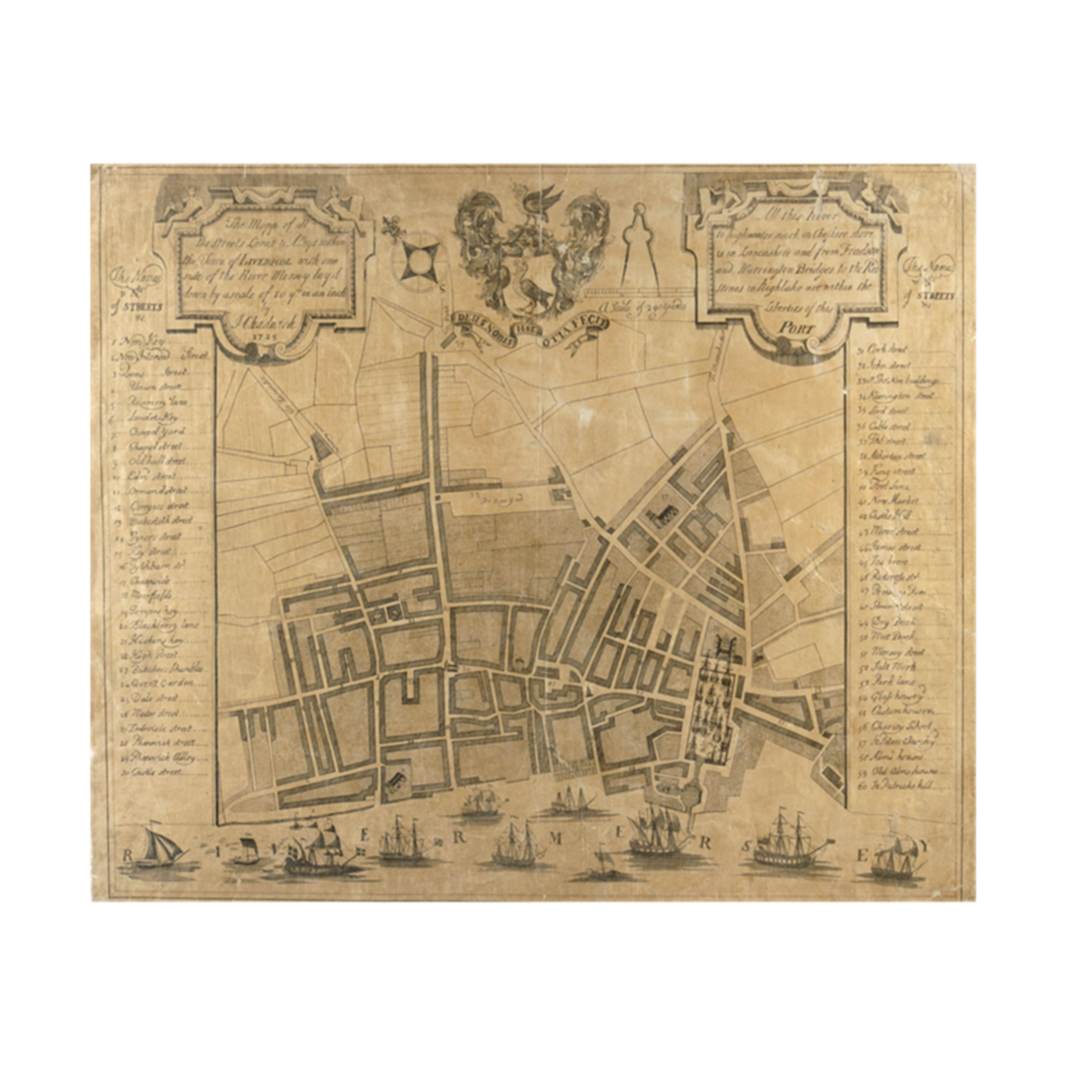 Vintage Map of Liverpool England (1725) Perfect GiftLiverpoo | Inspire ...