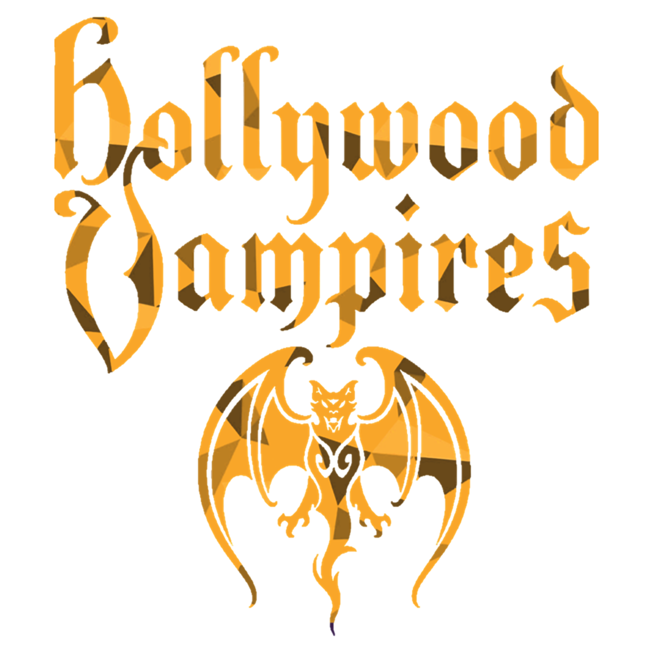 Vintage Retro Hollywood Vampires Logo Yellow Hard Metal | Inspire Uplift