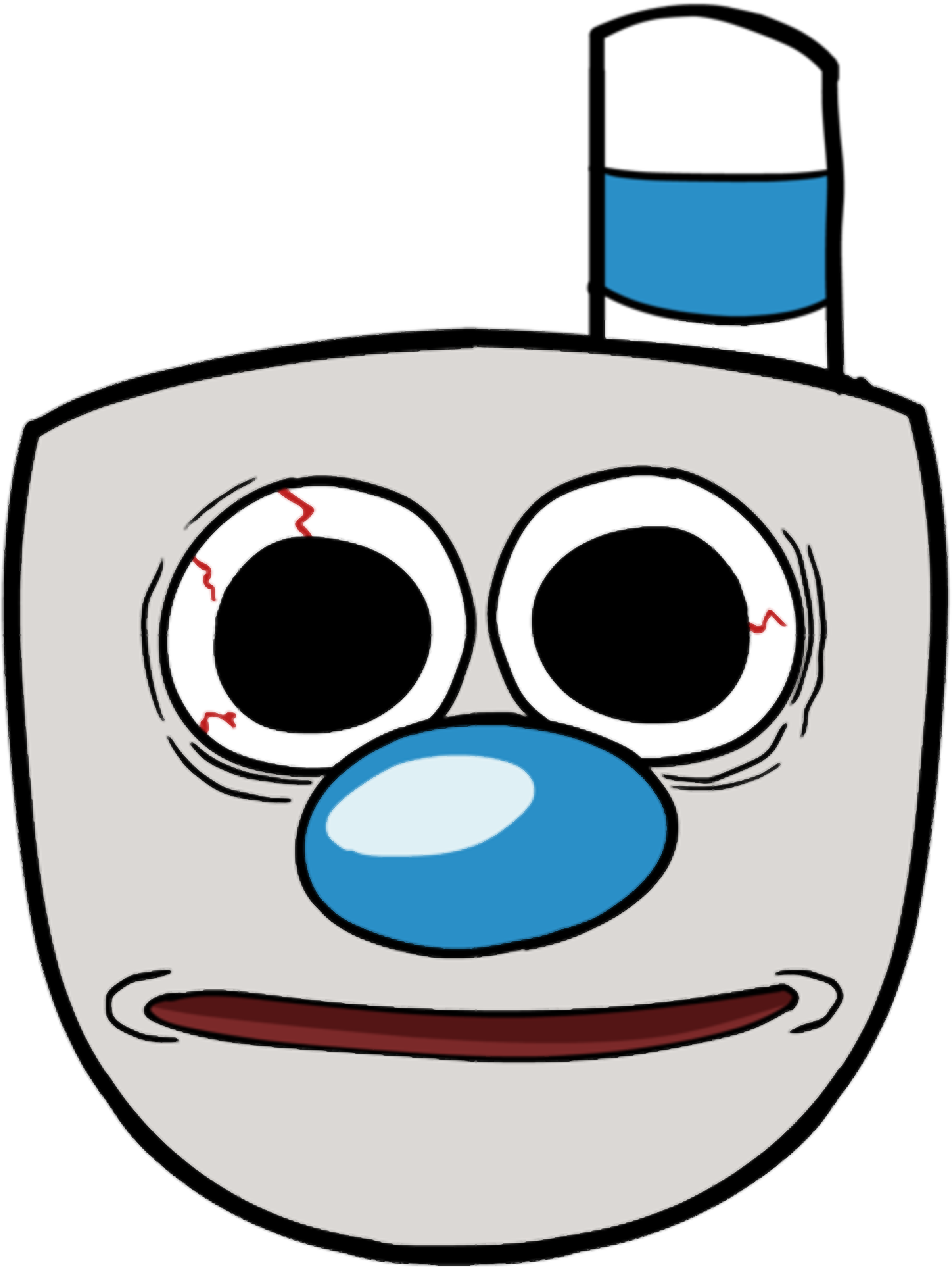 Cuphead Mugman BREATHING Cursed Emoji - Inspire Uplift