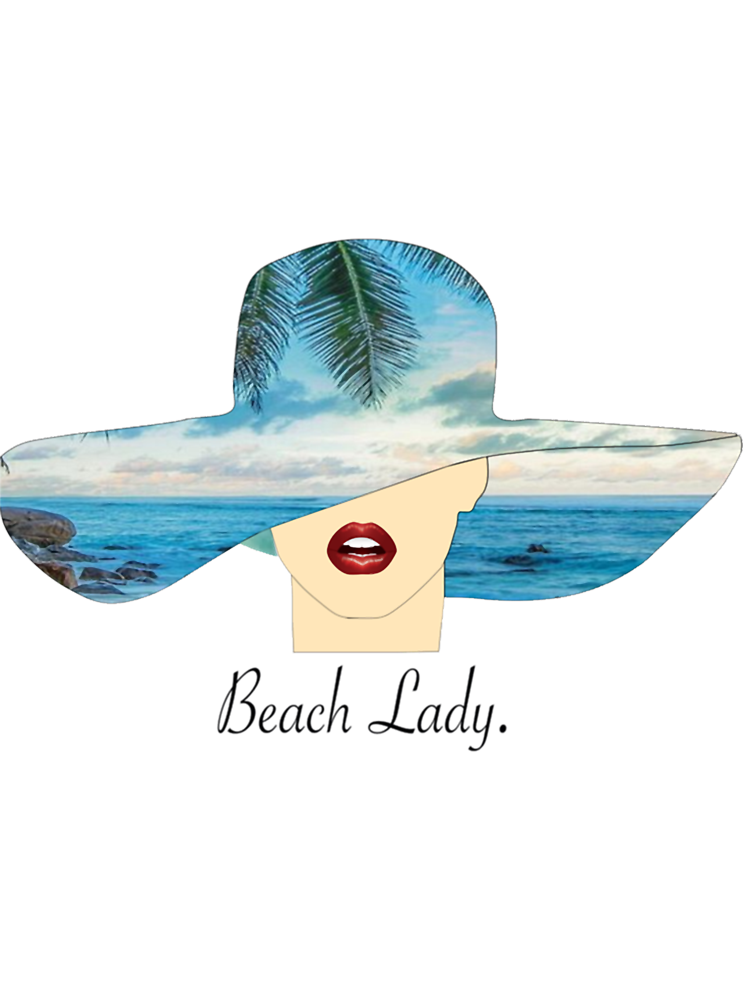 Beach lady ocean hat design - Inspire Uplift