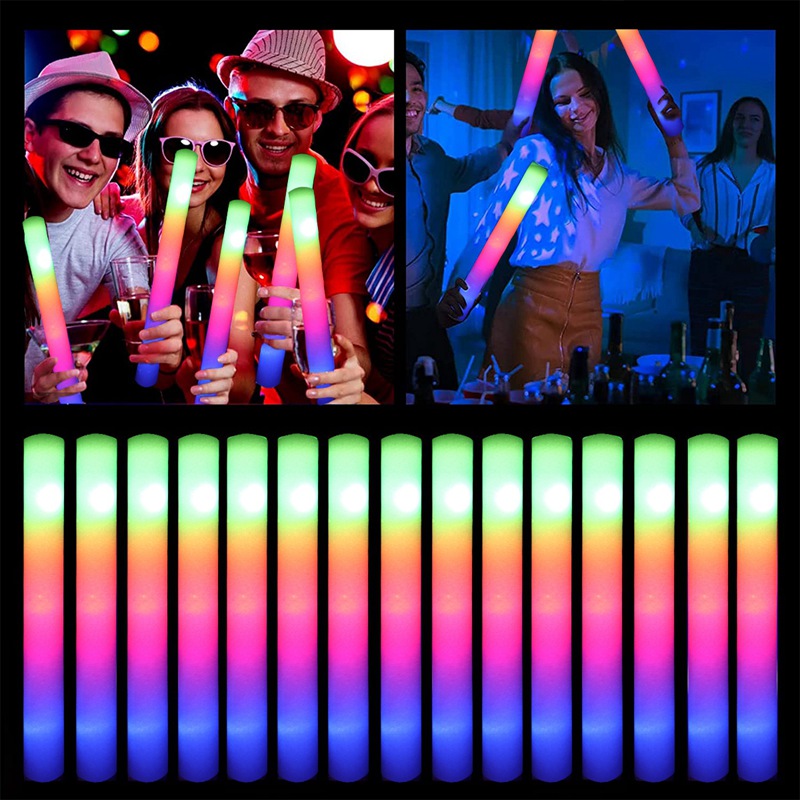 Bulk LED Glow Sticks, RGB Foam Cheer Tubes for Parties | Inspire Uplift
