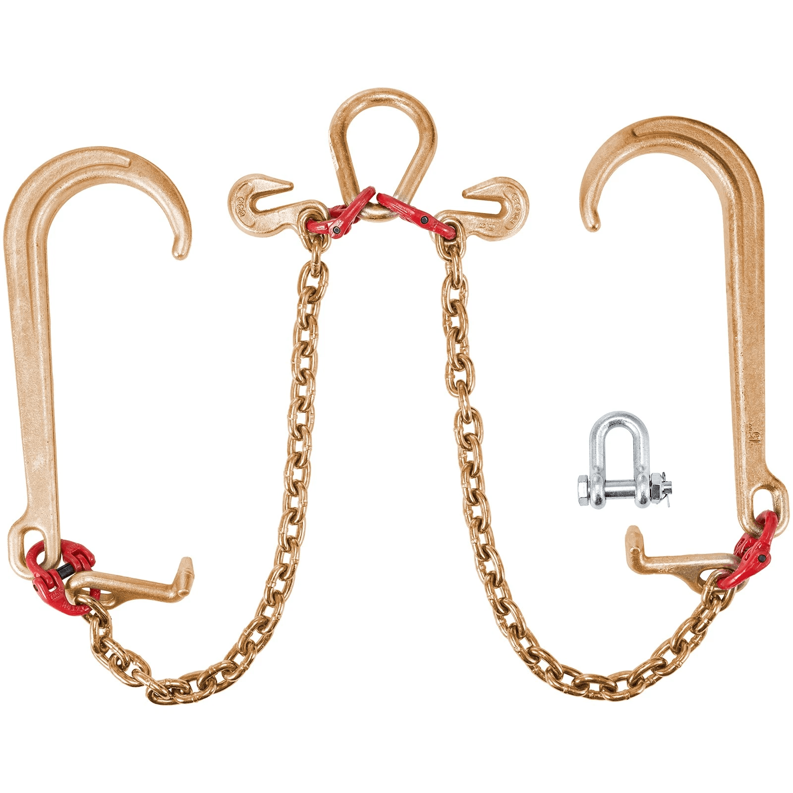 Heavy Duty G80 Tow Chain J Hook V-Type Hook 9260 lbs | Inspire Uplift