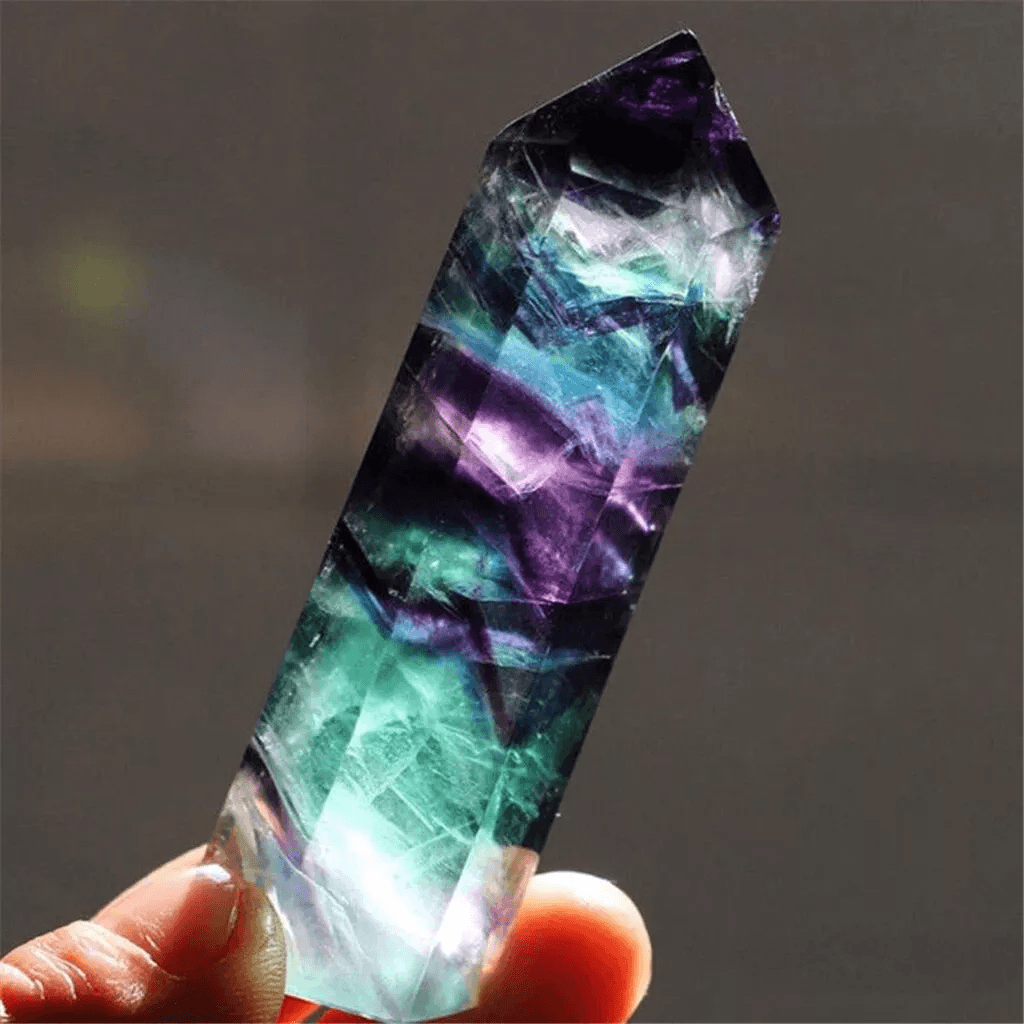 Rainbow Fluorite Healing Crystal Wands Obelisk | Inspire Uplift