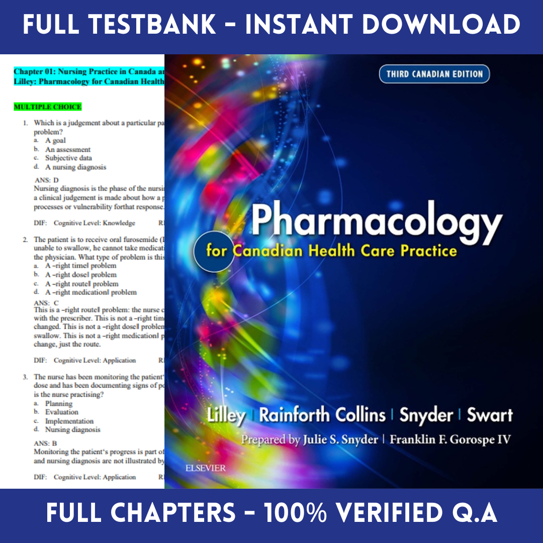 Test Bank For Pharmacology for Canadian Health Care Practice | Inspire ...