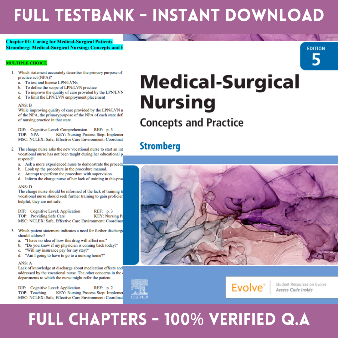 Test Bank For Medical-Surgical Nursing Concepts & Practice 5 | Inspire ...