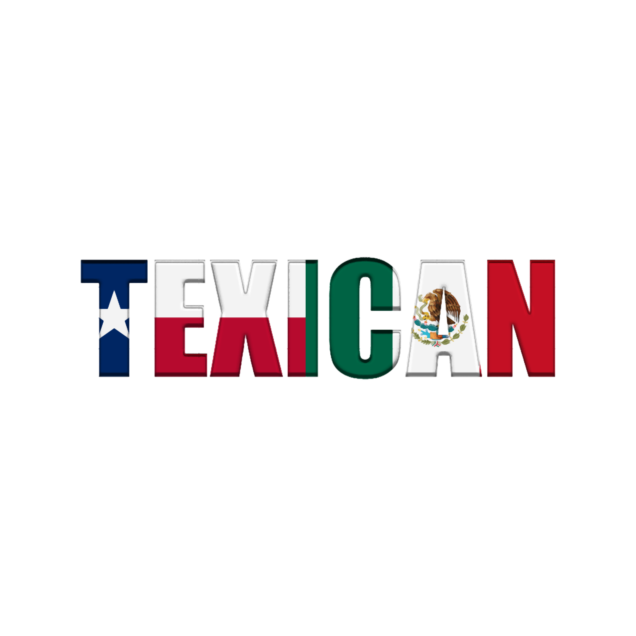 Texican Flag Texas and Mexico Flag Letters | Inspire Uplift