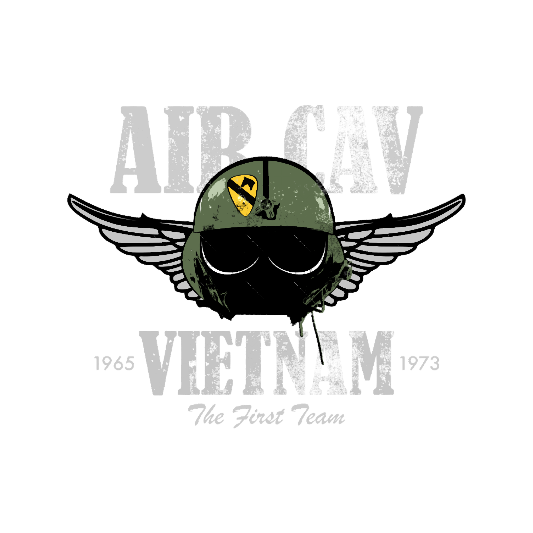 Air Cav Vietnam Huey Pilot Helmet distressed | Inspire Uplift