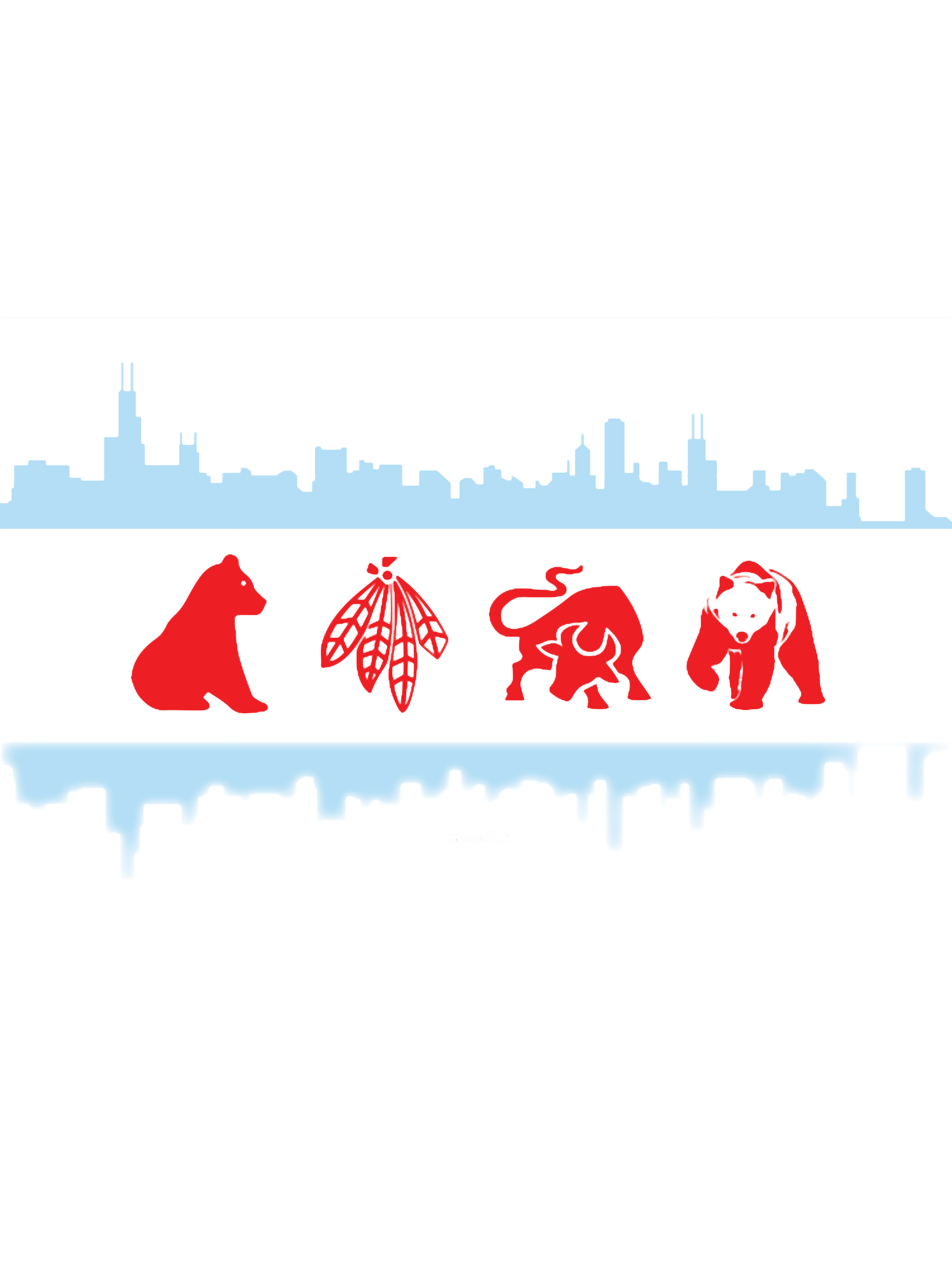 Chicago Flag with Logos and Skyline | Inspire Uplift