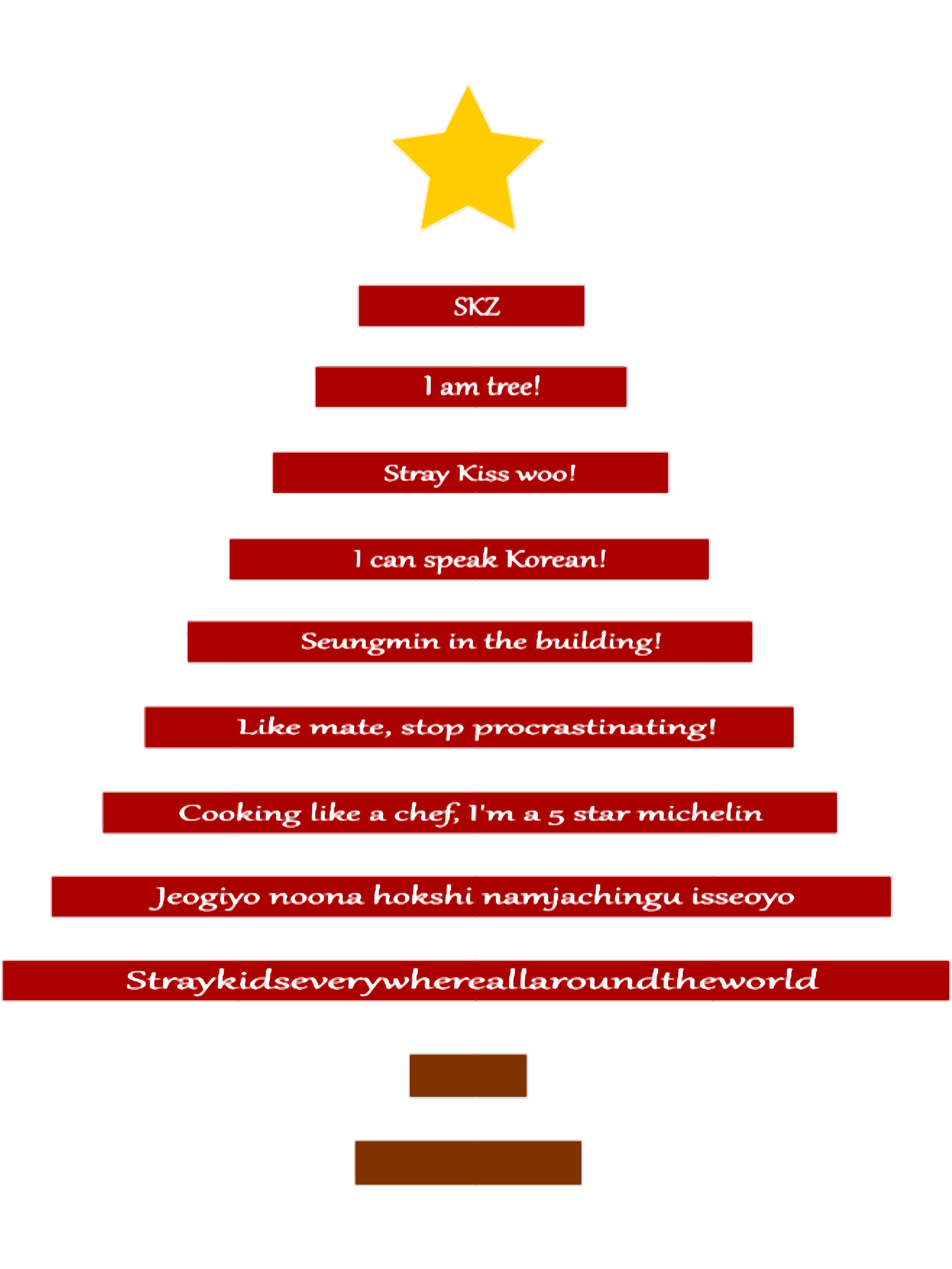 Stray Kids OT8Iconic LinesChristmas TreeSKZmas Design | Inspire Uplift