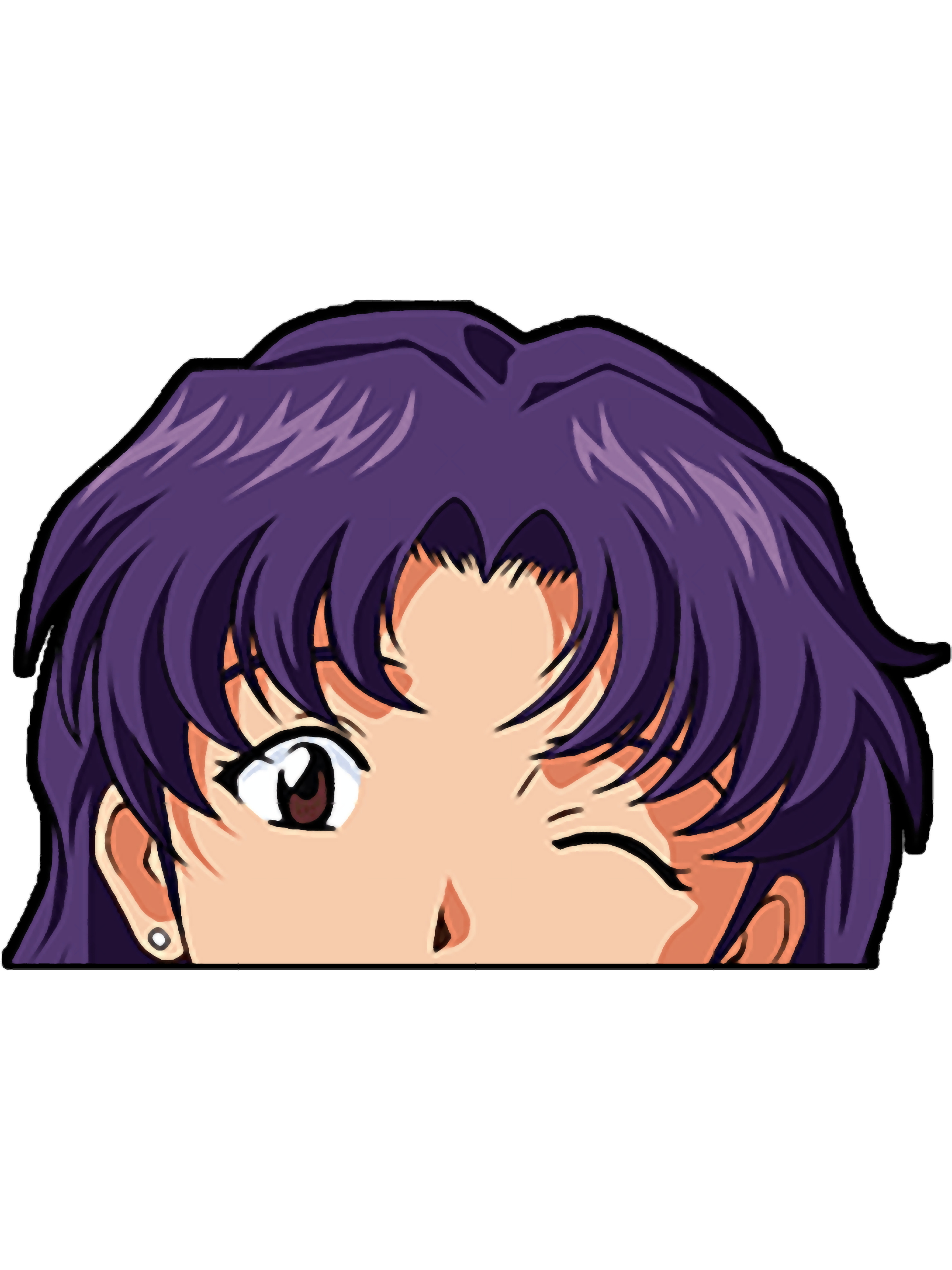Misato KatsuragiEvangelion Cool Anime peeker | Inspire Uplift