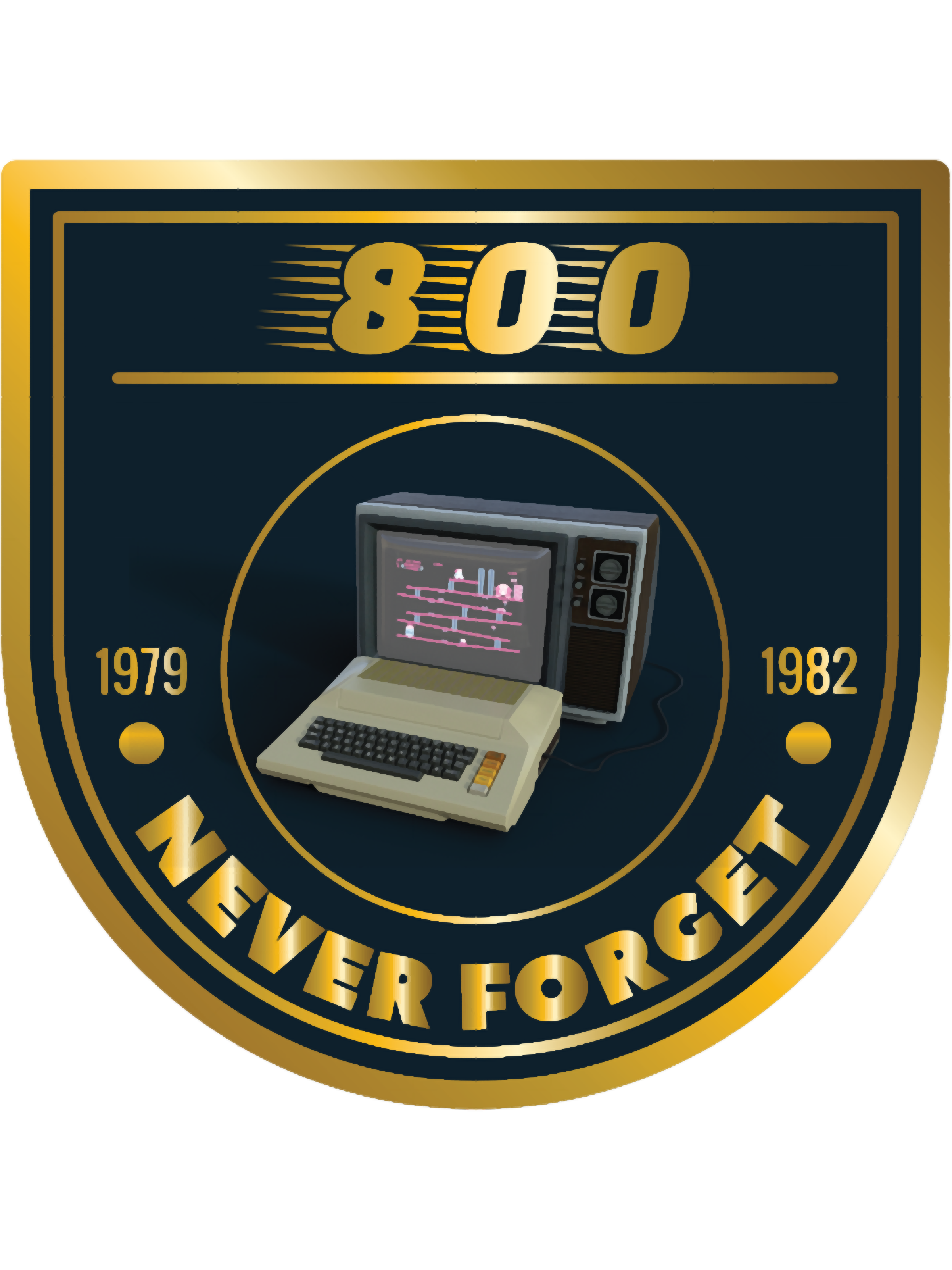 Never Forget Retro 8bit Computer (800)Vintage | Inspire Uplift
