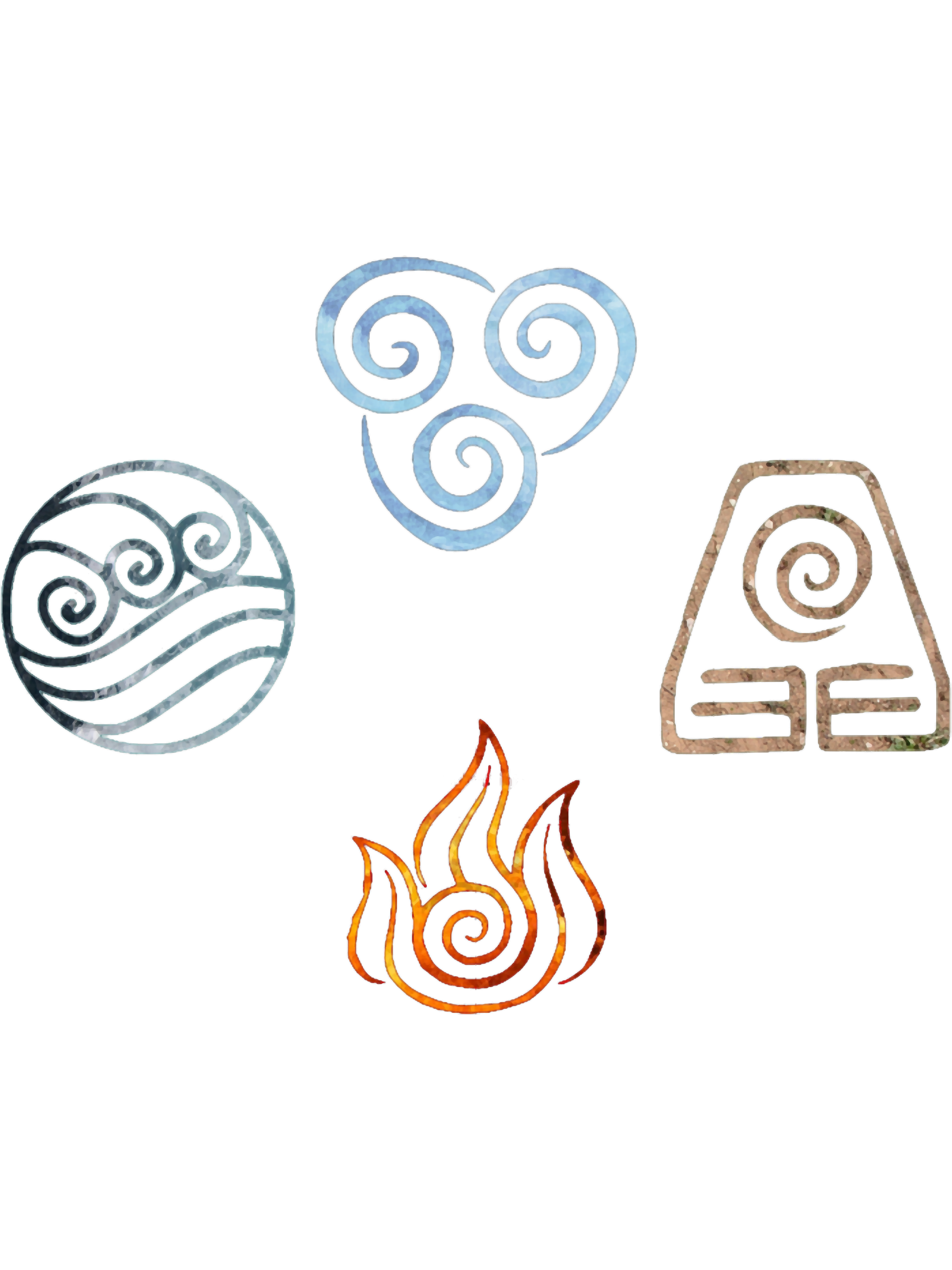 The four Elements Avatar symbols | Inspire Uplift