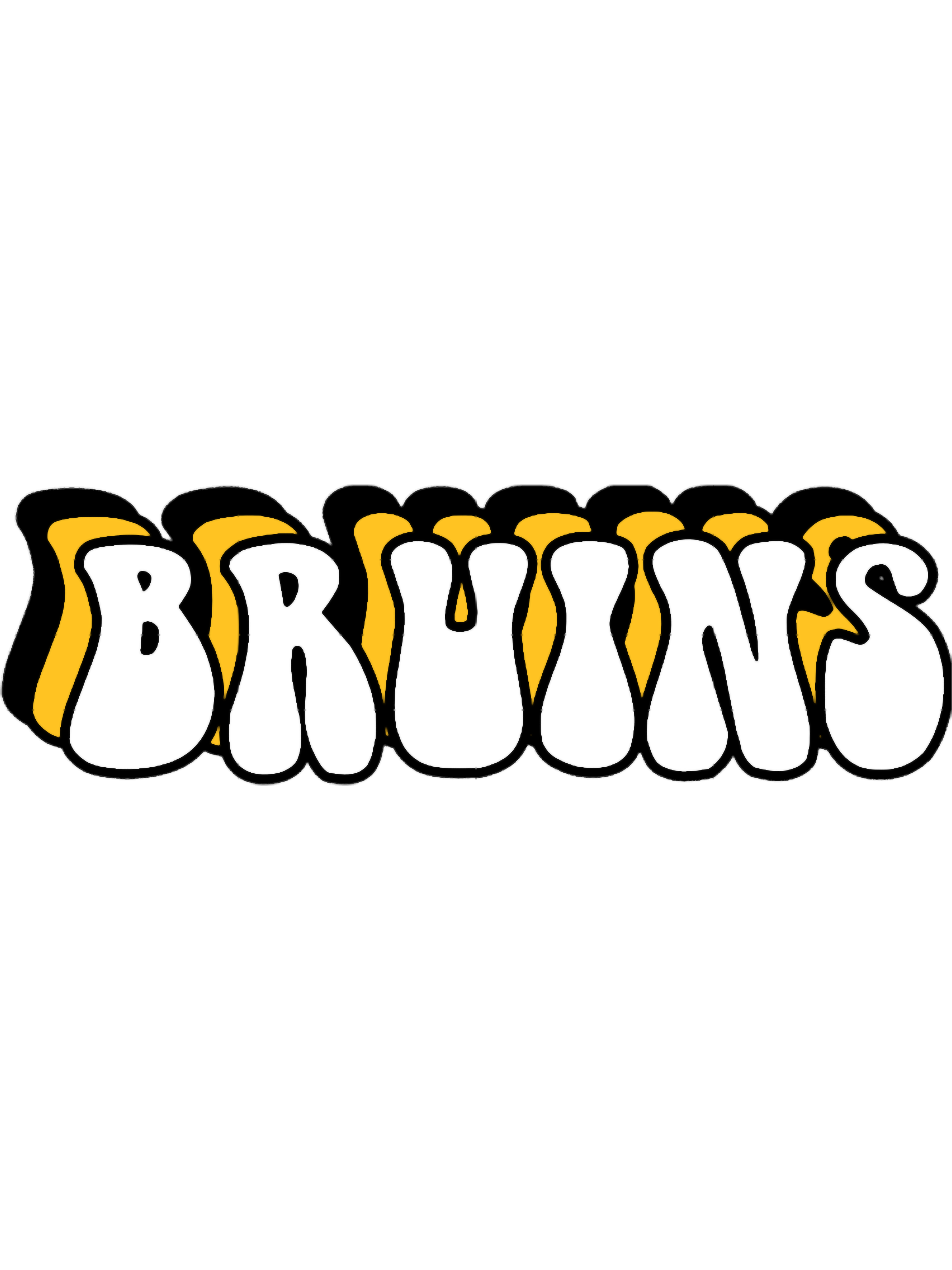 Boston Bruins Three Color Bubble Letters | Inspire Uplift