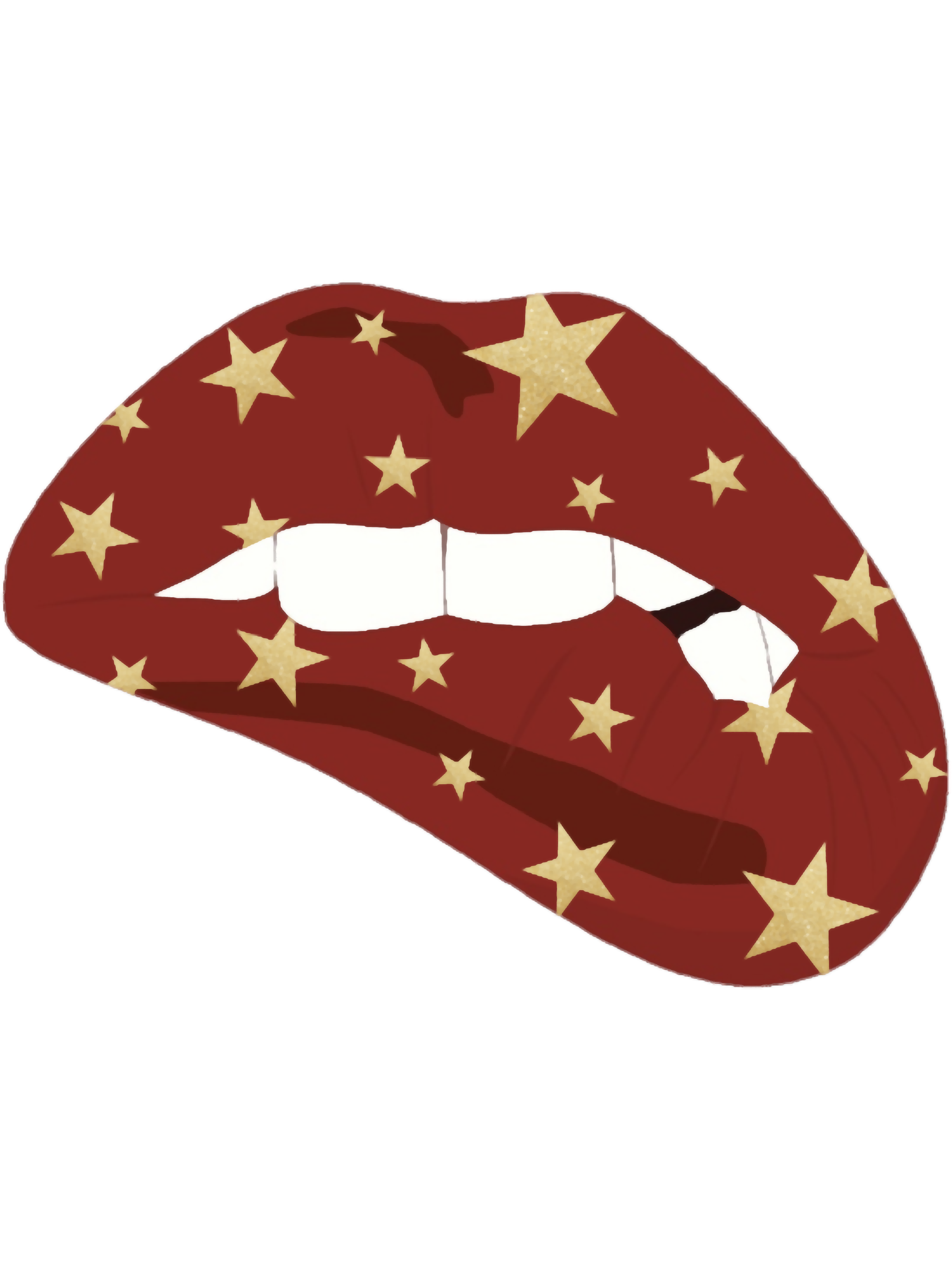 College Lips Red and Gold Stars | Inspire Uplift