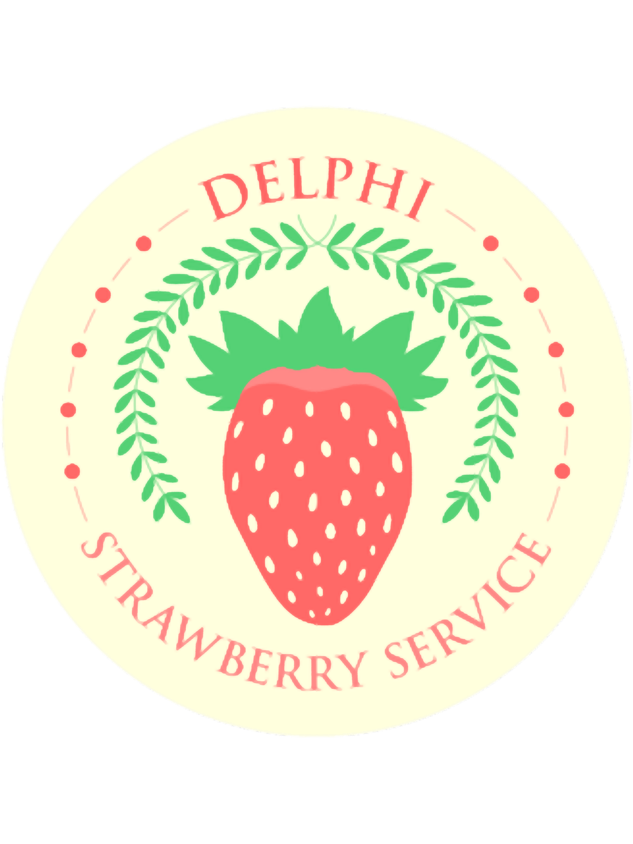 Camp Half Blood Delphi Strawberry Service (color) | Inspire Uplift