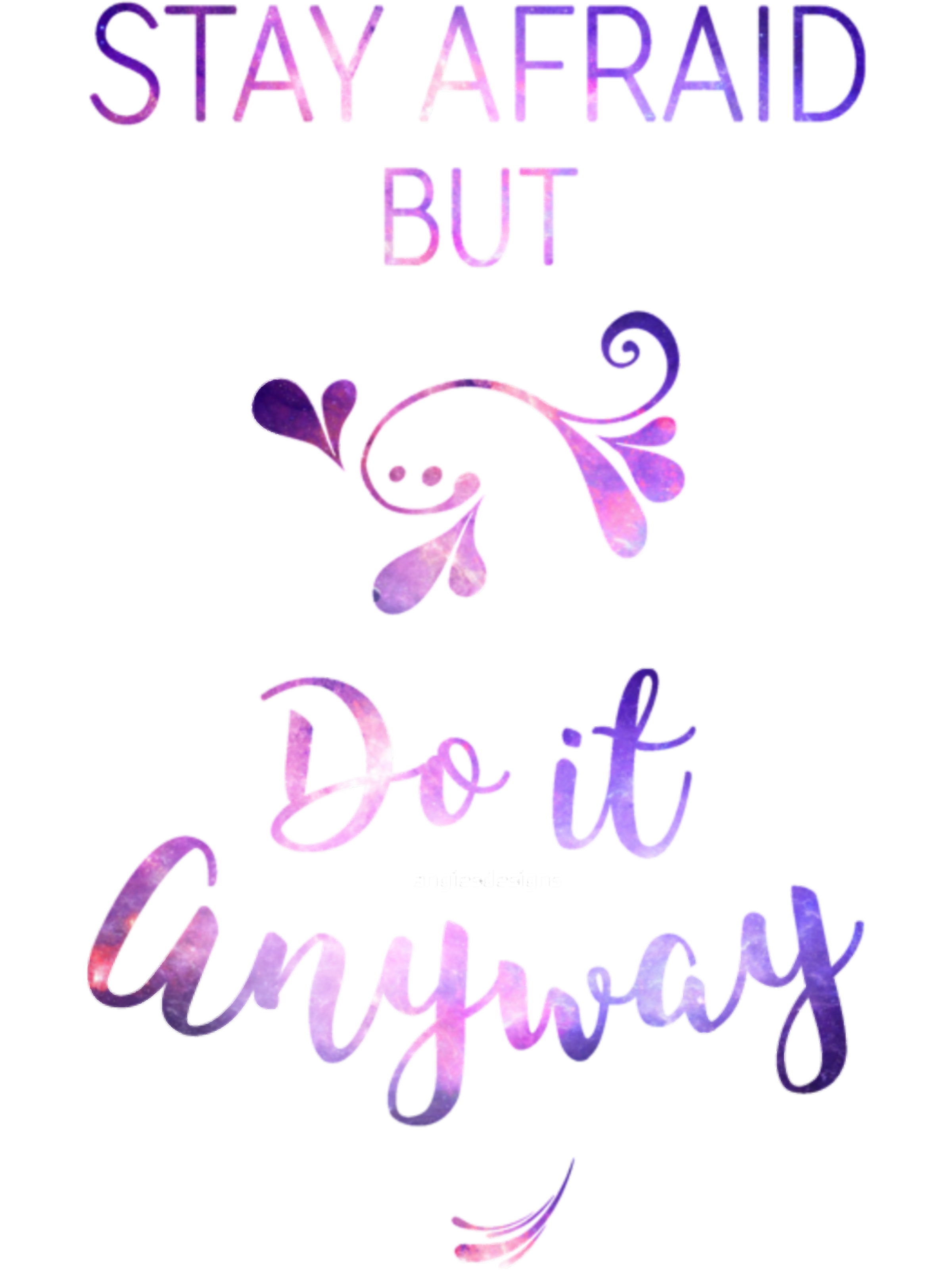 Stay Afraid, But Do It Anyway (quote by Carrie Fisher) | Inspire Uplift