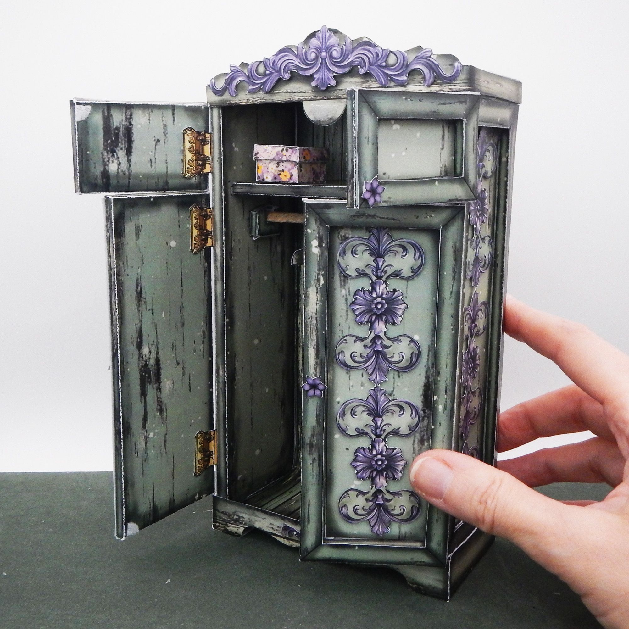 Paper Wardrobe Templates DIY. Furniture for Dollhouse | Inspire Uplift