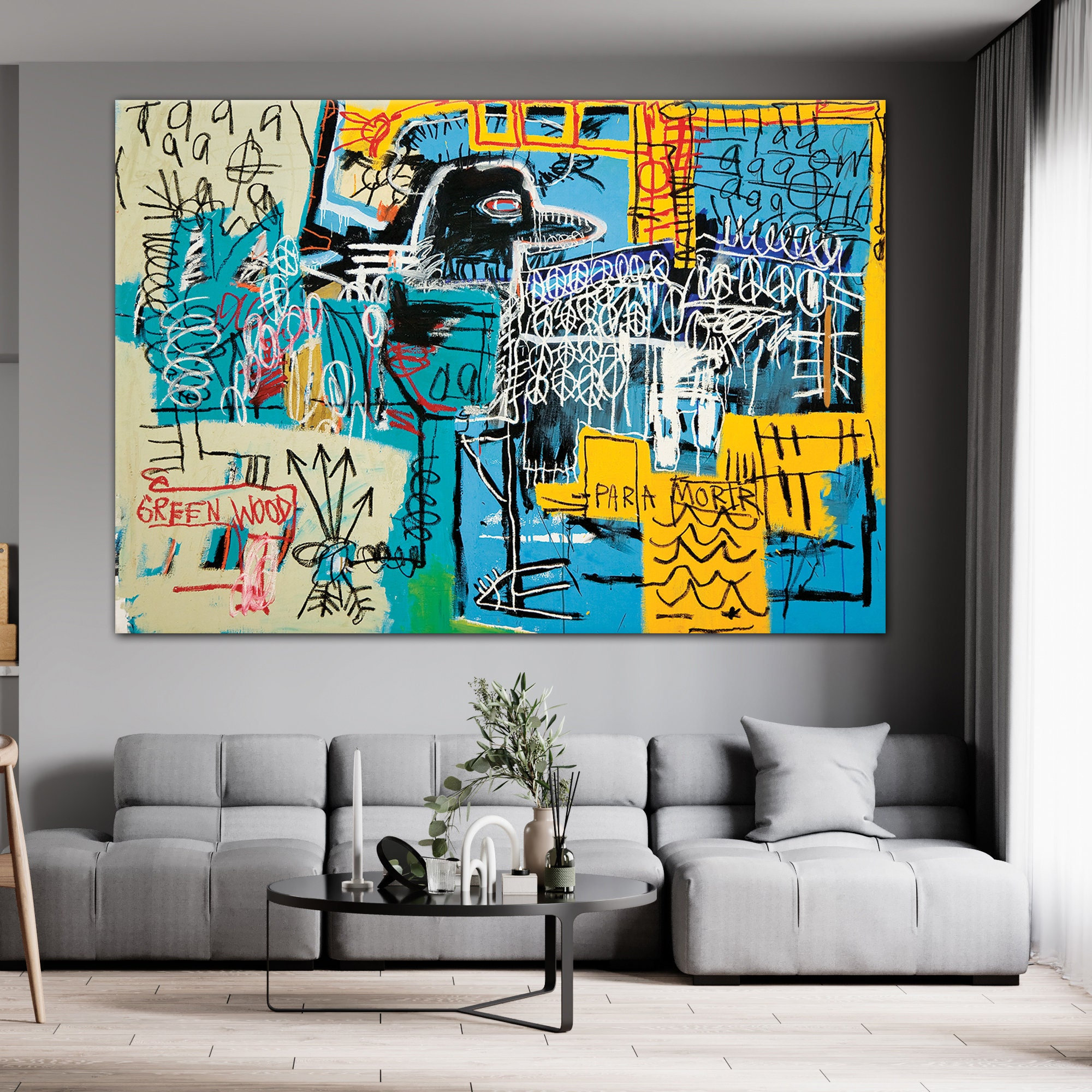 Jean-Michel Basquiat Bird Wall Art Print, The Strokes Album | Inspire ...