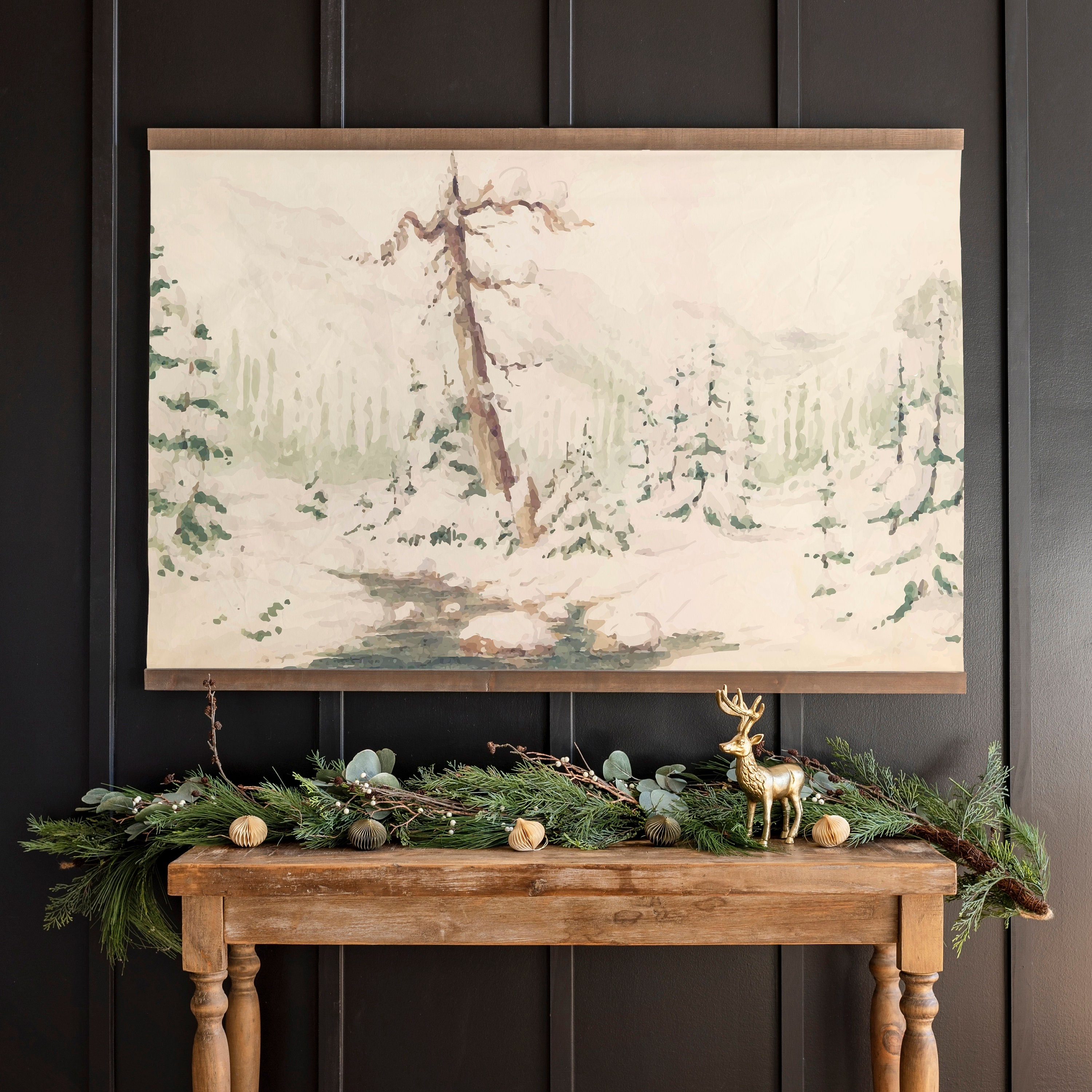 Large Winter Art Scene Large Christmas Tapestry Sign Large | Inspire Uplift