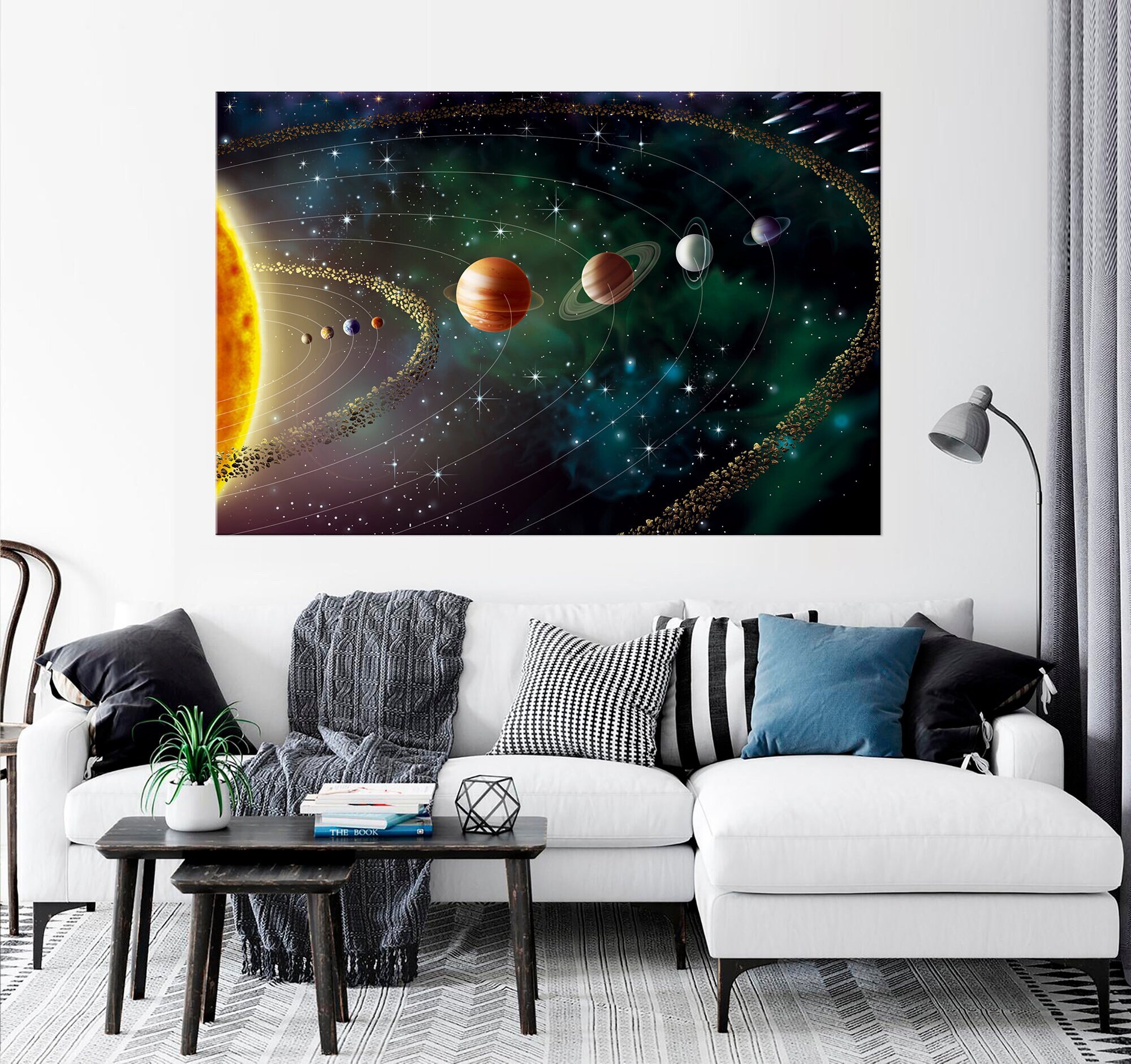 Solar System art print Space wall art Planets print Nursery | Inspire ...