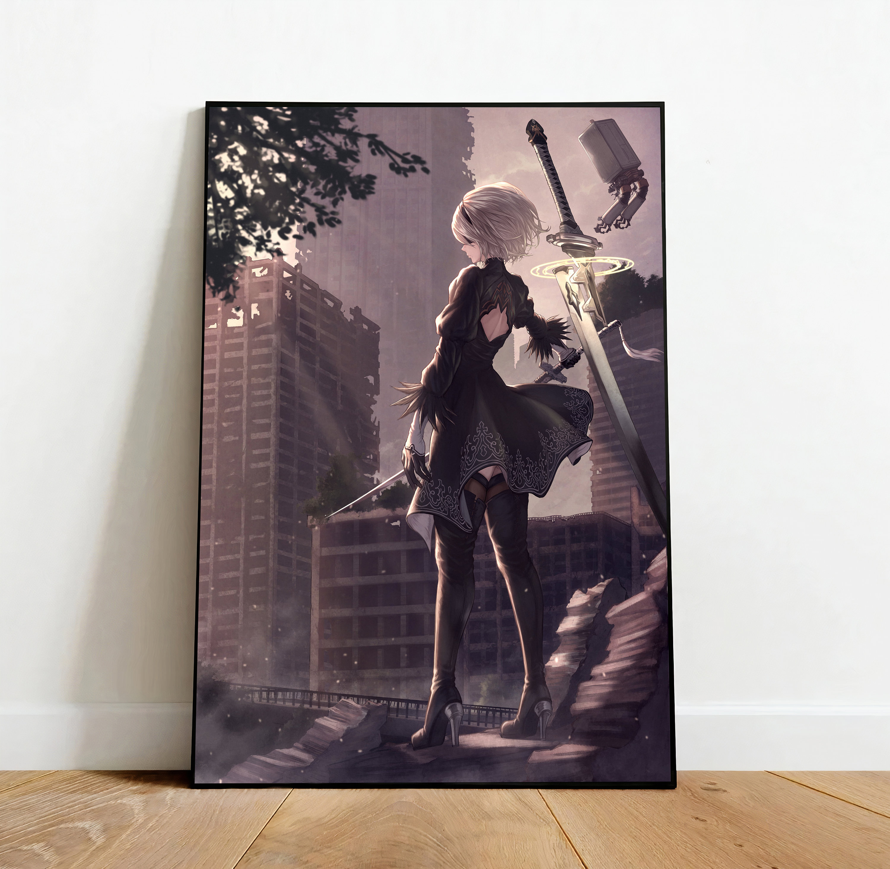 Nier Automata, 2B Poster, Canvas Wall Art, Rolled Canvas Pri | Inspire ...