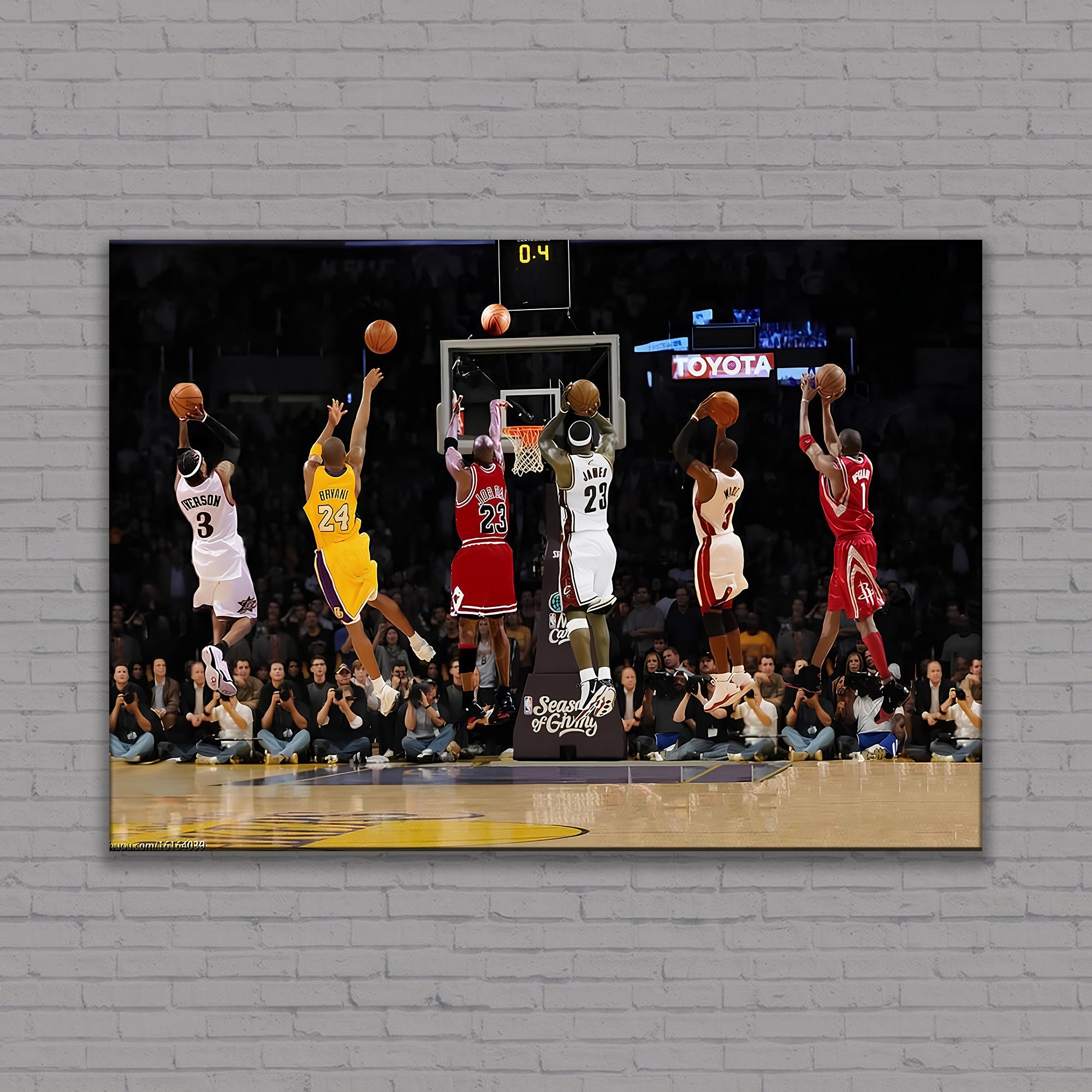 Nba Greatest Players Poster, Jordan, Iverson, Lebron, Kobe B - Inspire ...