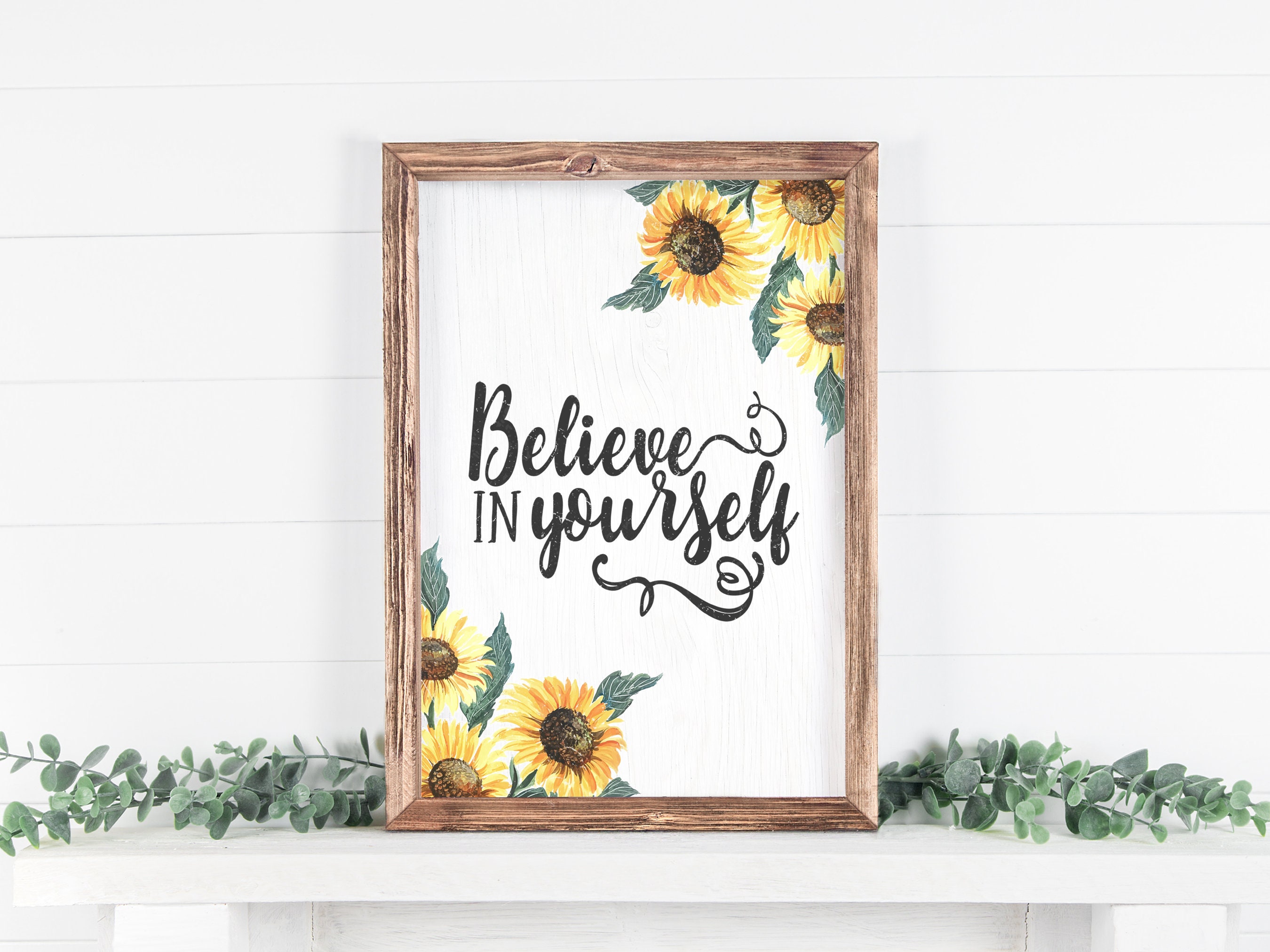 Believe In Yourself, Inspirational Sign, Office Decor, Inspi | Inspire ...