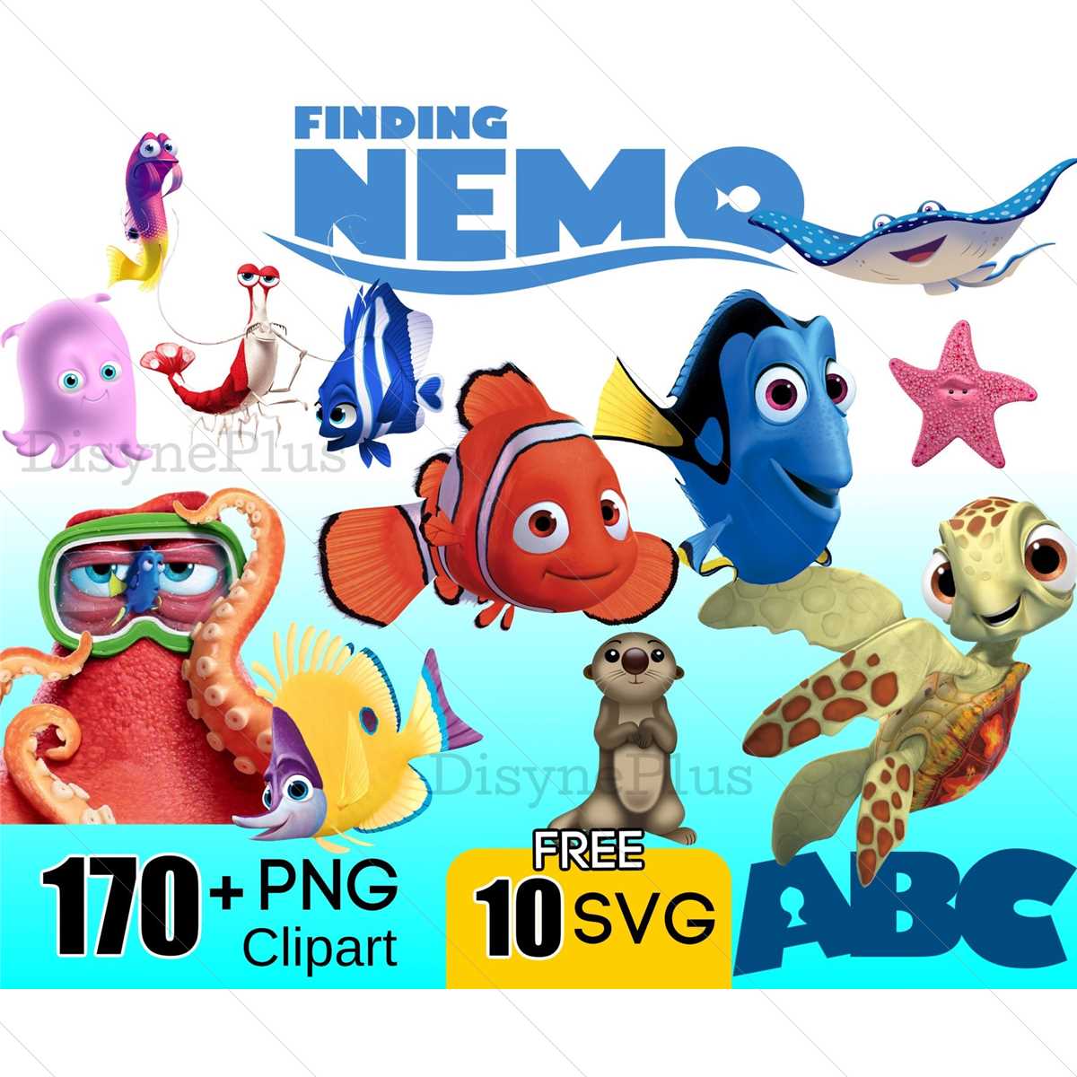 Finding Nemo Disney Movie Bundle PNG File | Inspire Uplift