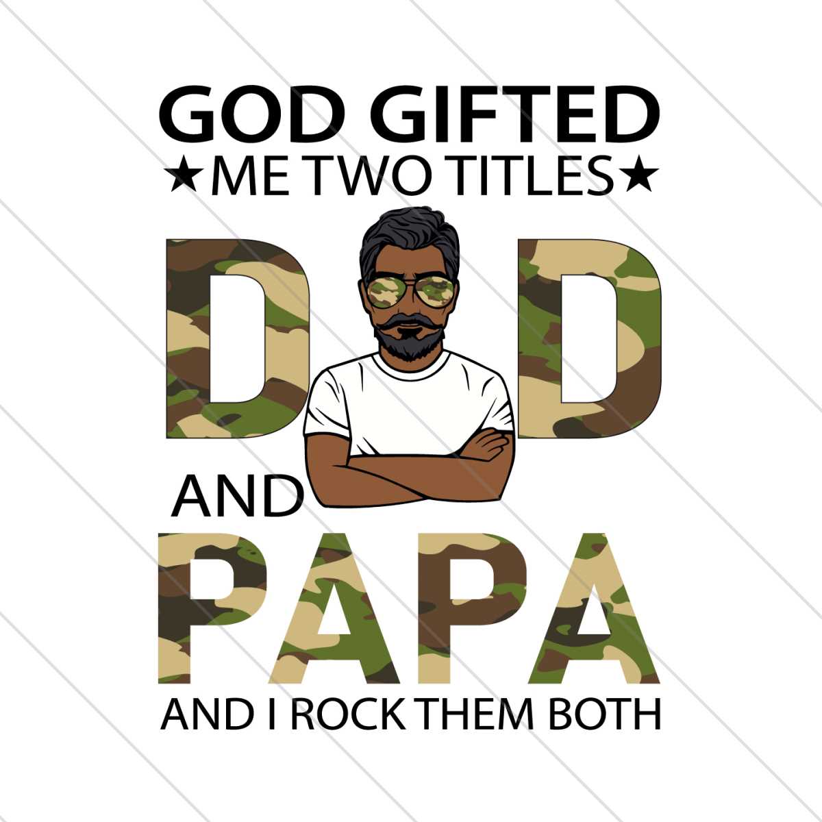 God Gifted Me Two Titles Dad And Papa Svg, Fathers Day Svg, | Inspire ...