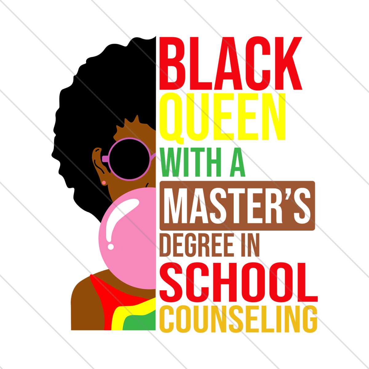 Black queen with a masters degree svg, Black Girl Svg, Afro | Inspire ...