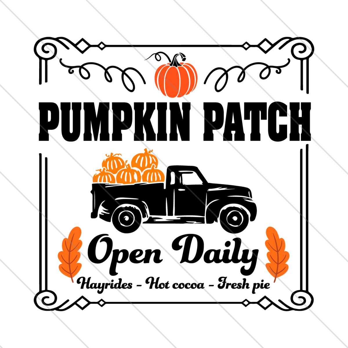 Pumpkin Patch Sign Svg File Digital | Inspire Uplift
