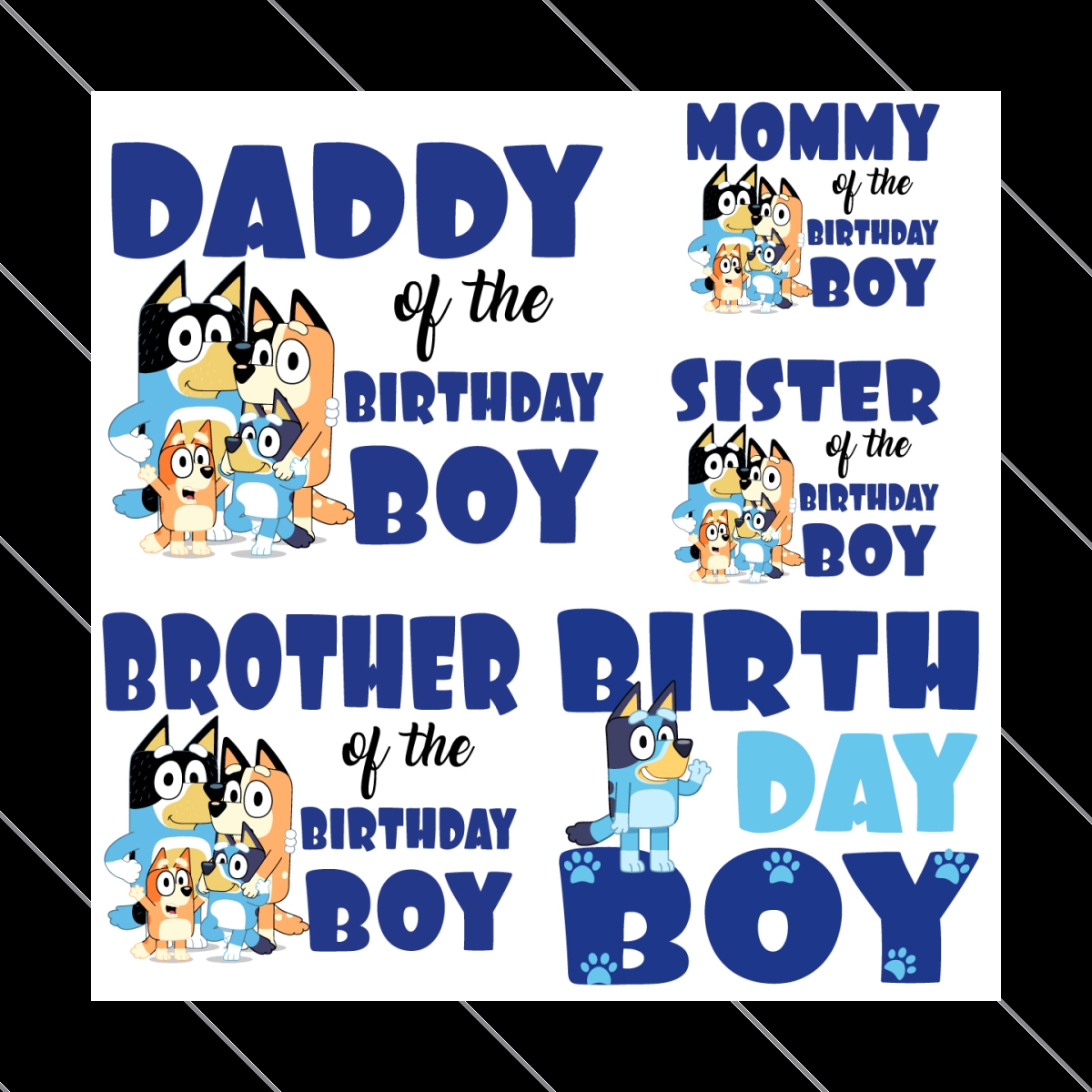 Bluey Family Of The Birthday Boy Svg Bundle | Inspire Uplift