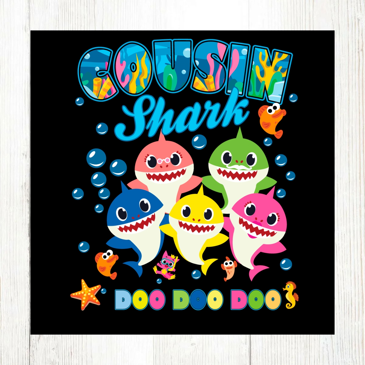 Cousin Shark Svg | Inspire Uplift