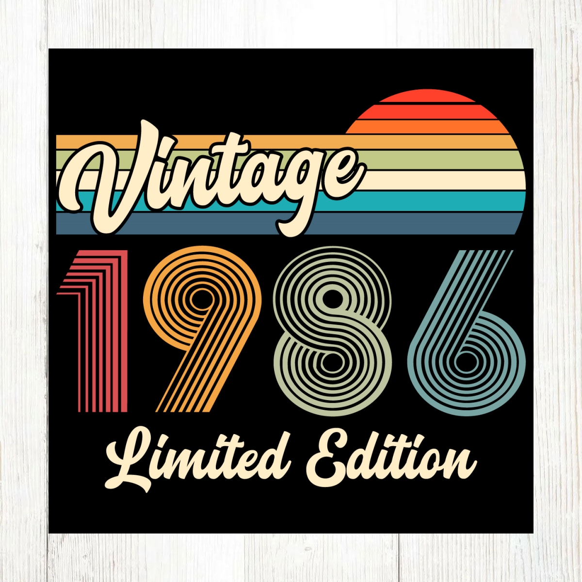 Vintage 1986 Birthday Svg File Digital | Inspire Uplift