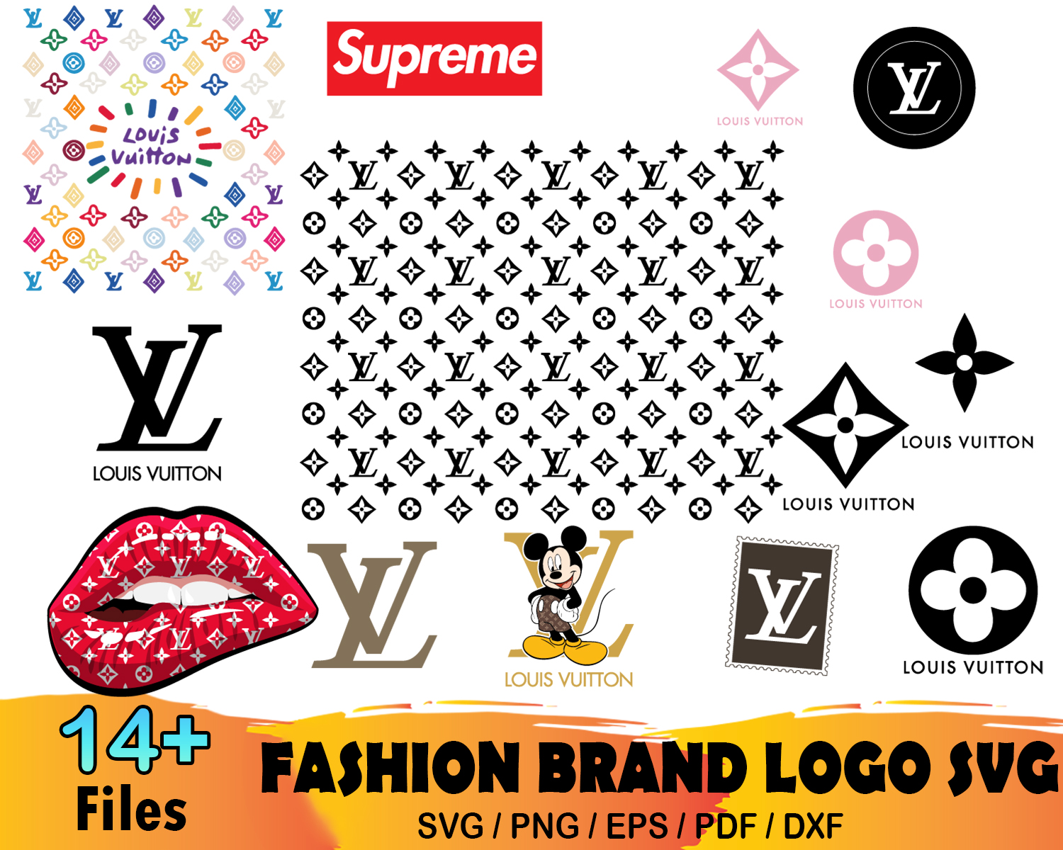 14 Louis Vuitton Bundle Svg, LV Lips Svg, LV Pattern, LV Mic | Inspire ...