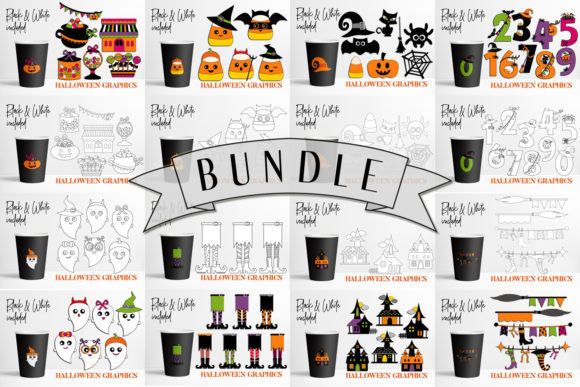 Halloween Number Set Clipart, Digital Clipart Png Format, Ha | Inspire ...