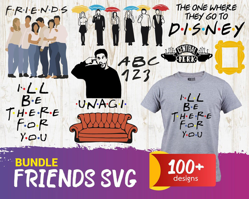 100 Friends Bundle Svg, Trending Svg, Friends Show Svg | Inspire Uplift