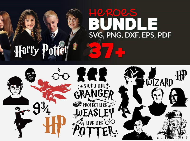 37 Harry Heroes Bundle Svg, Harry Potter Svg, Dumbledore Svg | Inspire ...