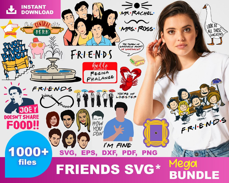 600 Friends Svg Bundle, Friends Svg, Friends Movie Svg - Inspire Uplift