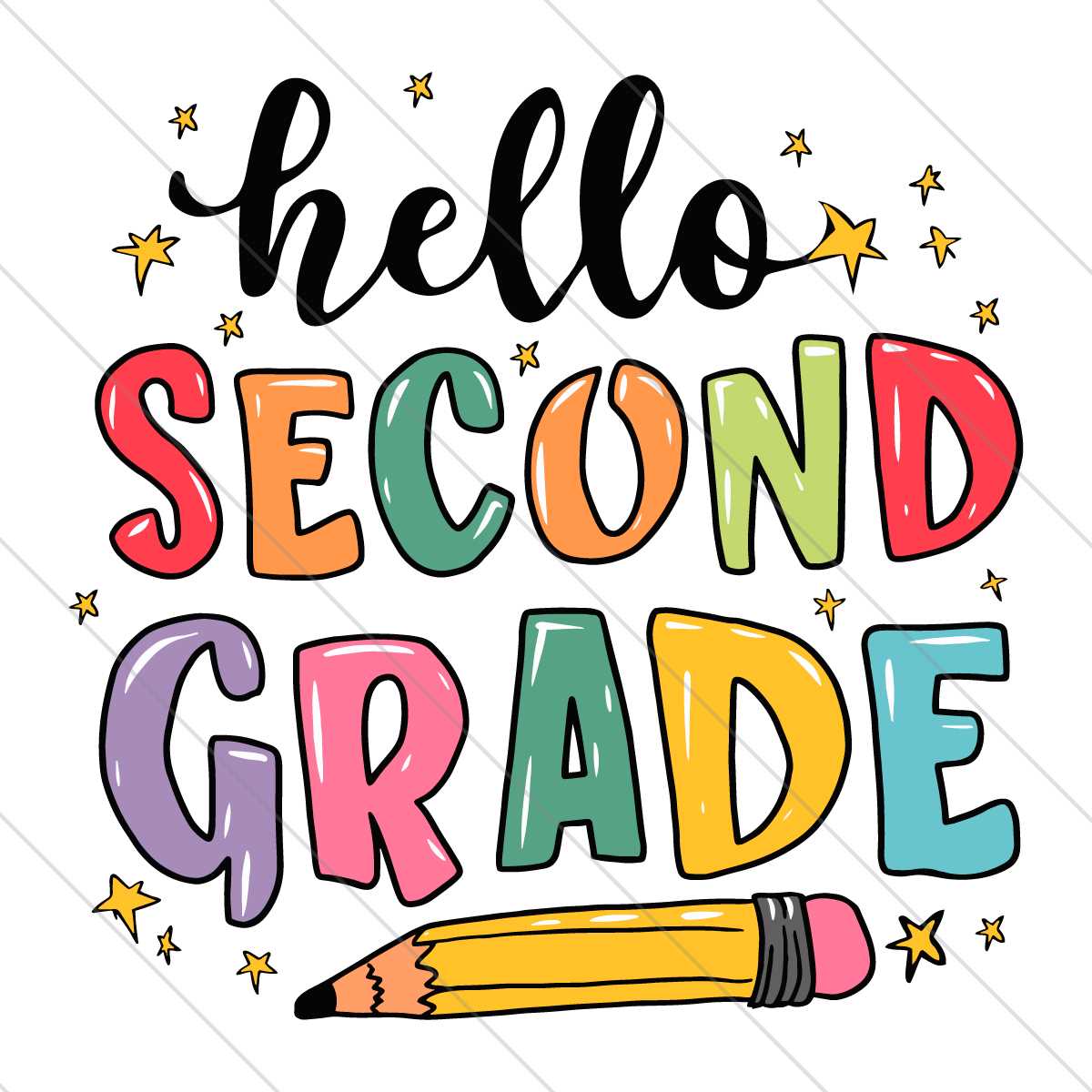 Hello Second Grade Svg, 1st Day of School Svg, Back to Schoo | Inspire ...
