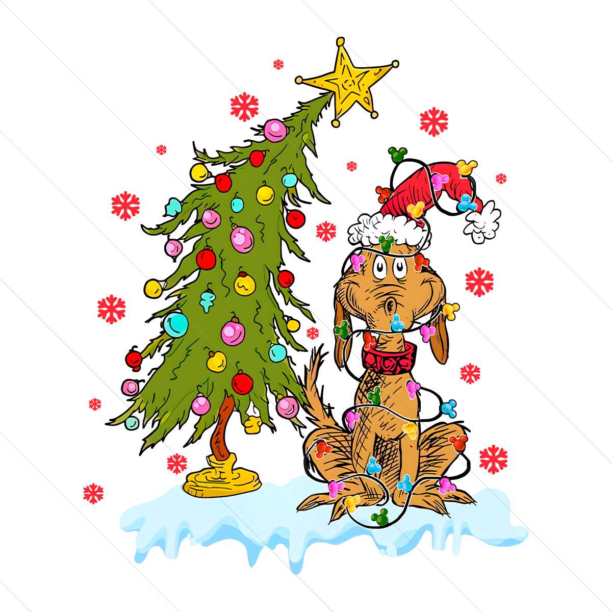 Grinch Max Christmas Tree PNG File Design | Inspire Uplift