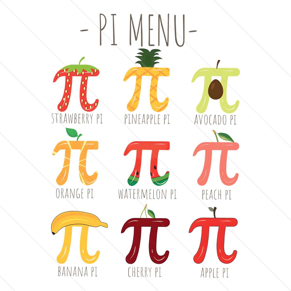 Funny Pi Menu Math Teacher PNG File Cut | Inspire Uplift