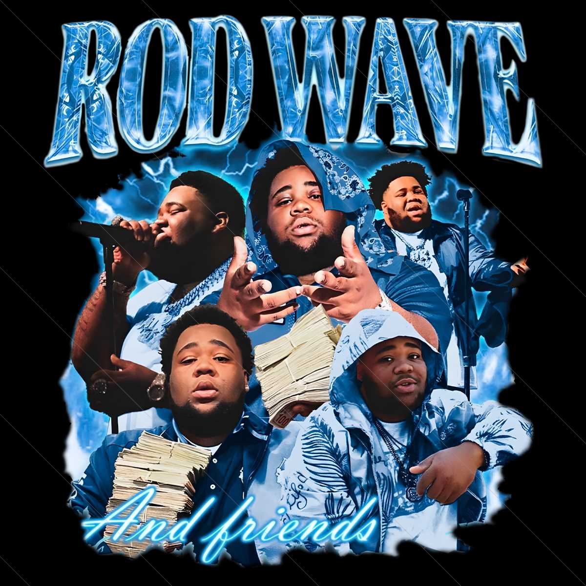 Rapper Rod Wave And Friends PNG File Design | Inspire Uplift
