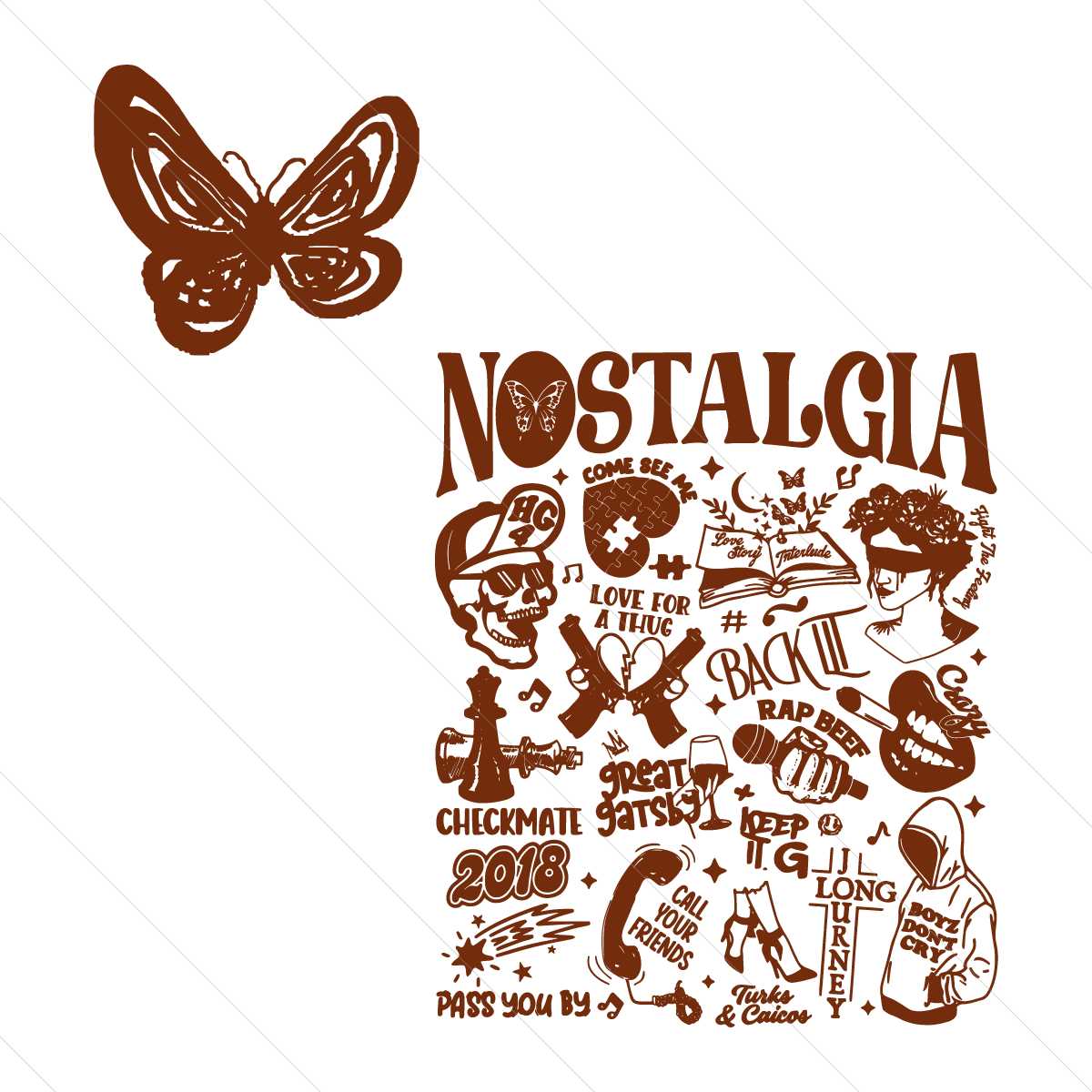 Rod Wave Nostalgia Album Rap Music SVG File Design | Inspire Uplift